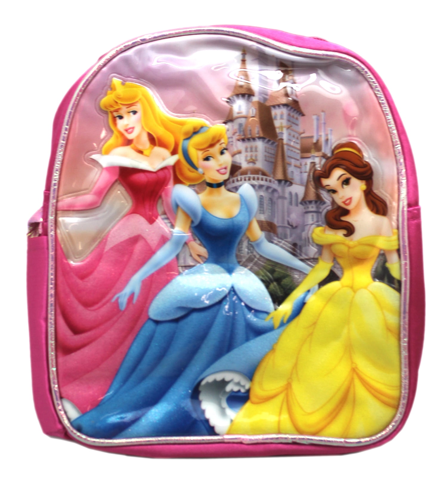 Disney Princess Aurora, Cinderella and Belle Pink Mini Toddler Backpack ...