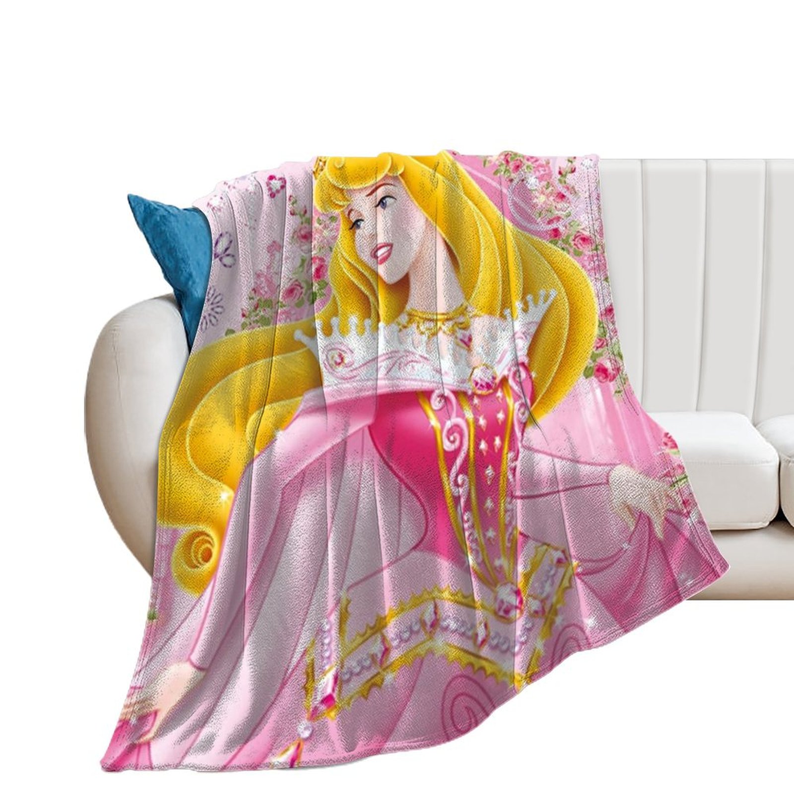 Disney Princess Aurora Princess Cartoon Flannel Blanket Sofa Nap ...