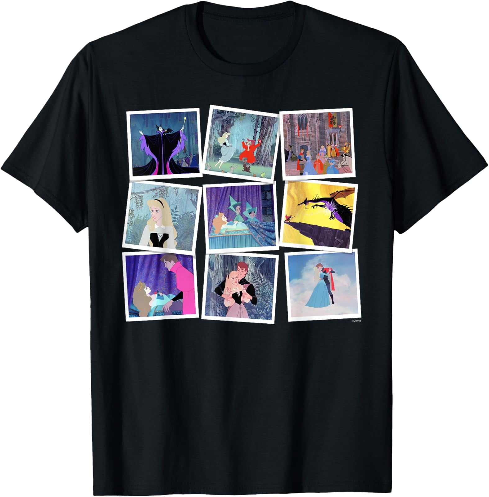Disney Princess Aurora Sleeping Beauty Famous Movie Frames T-Shirt ...