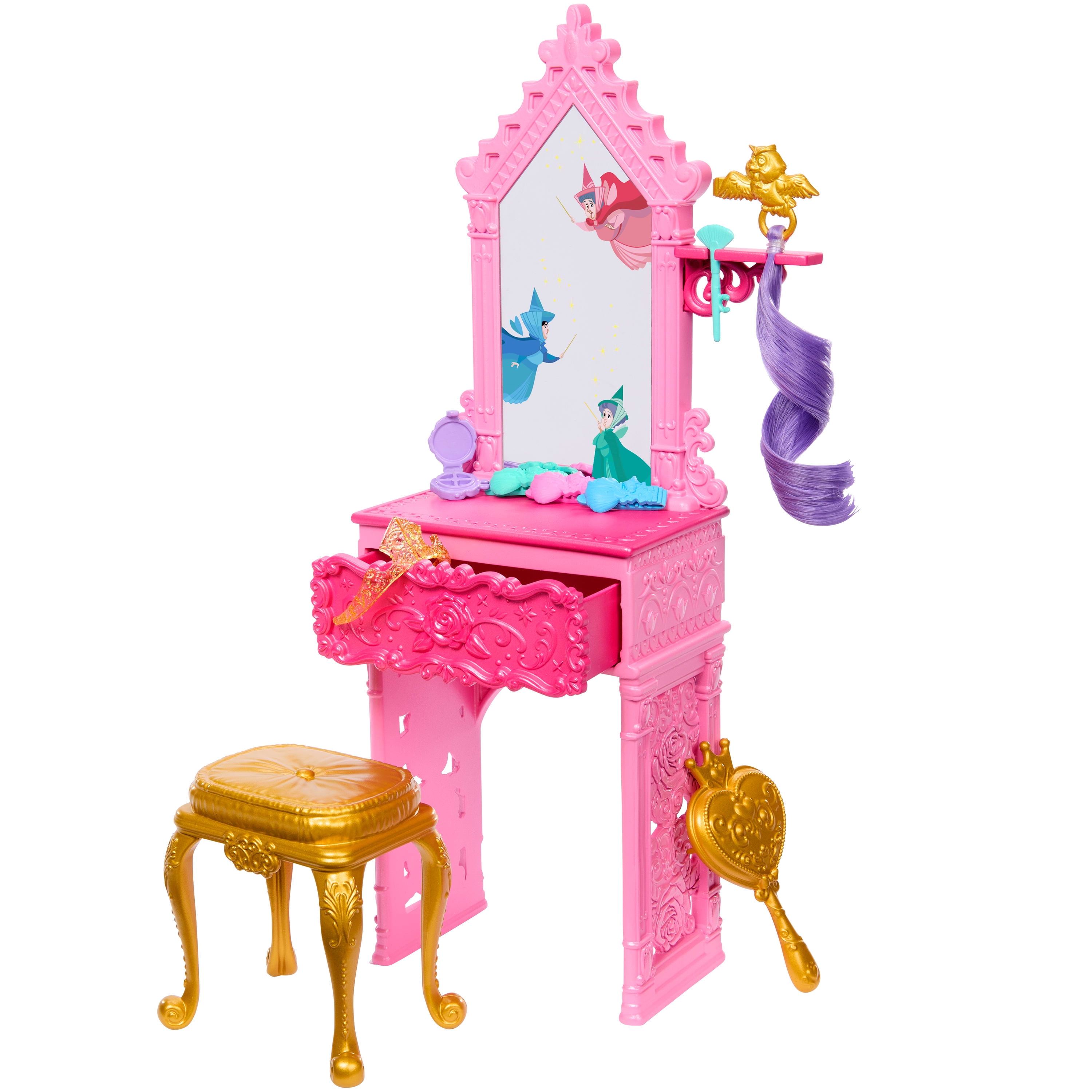 Disney Princess Aurora Start the Story Doll Accessory Set with Vanity ...