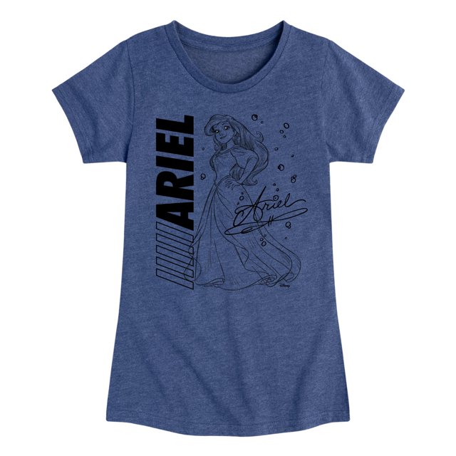 Disney Princess - Autograph Ariel - Toddler & Youth Girls Short Sleeve ...