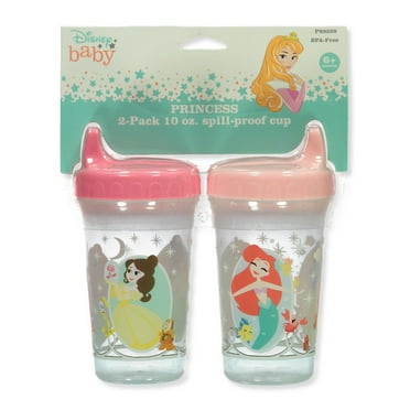Disney Princess Toddler's Pink Colored Translucent 10oz Sippy Cup ...