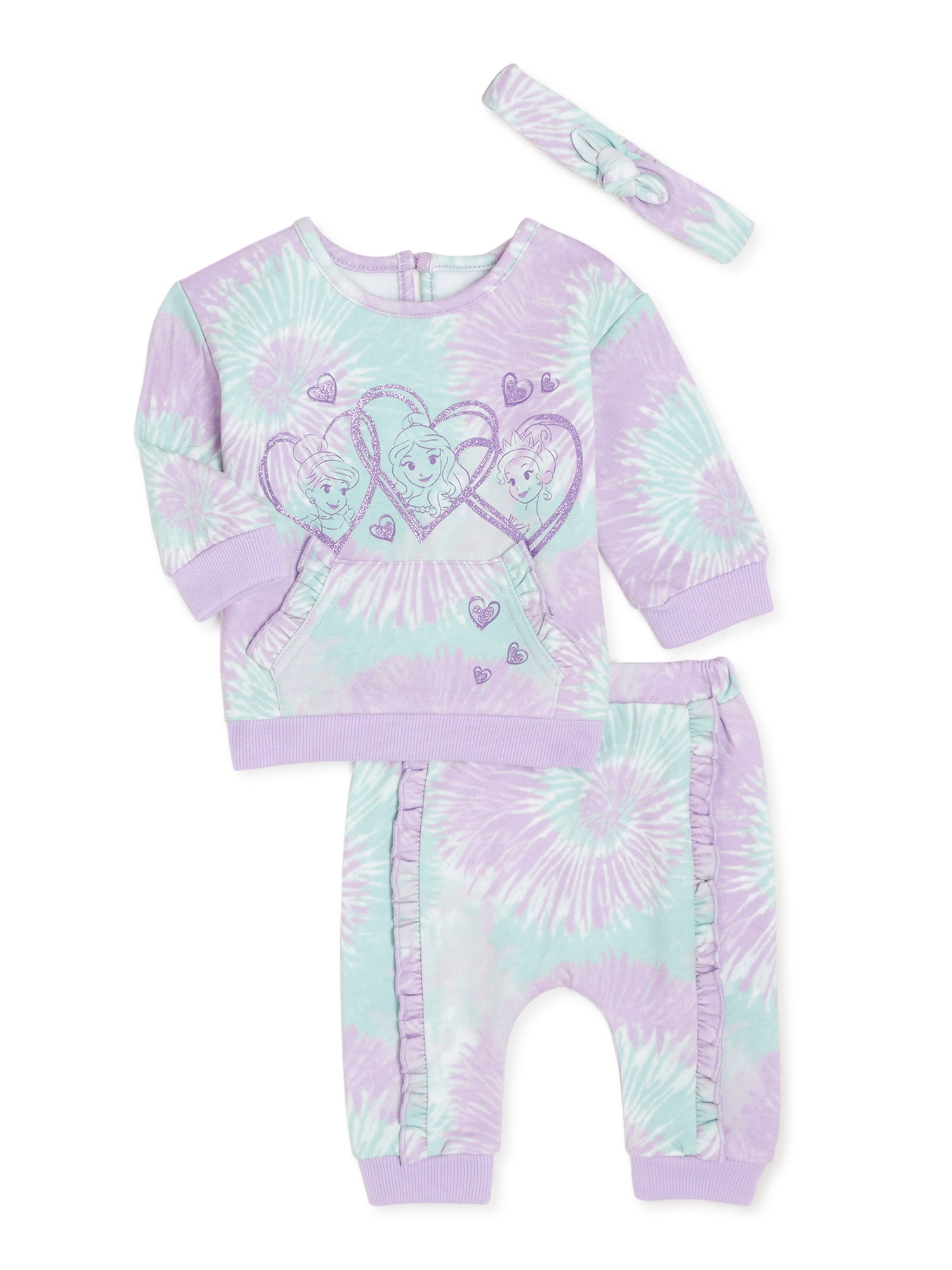 Disney Princess Baby Girls Jogger Set, Sizes 0M-24M - Walmart.com
