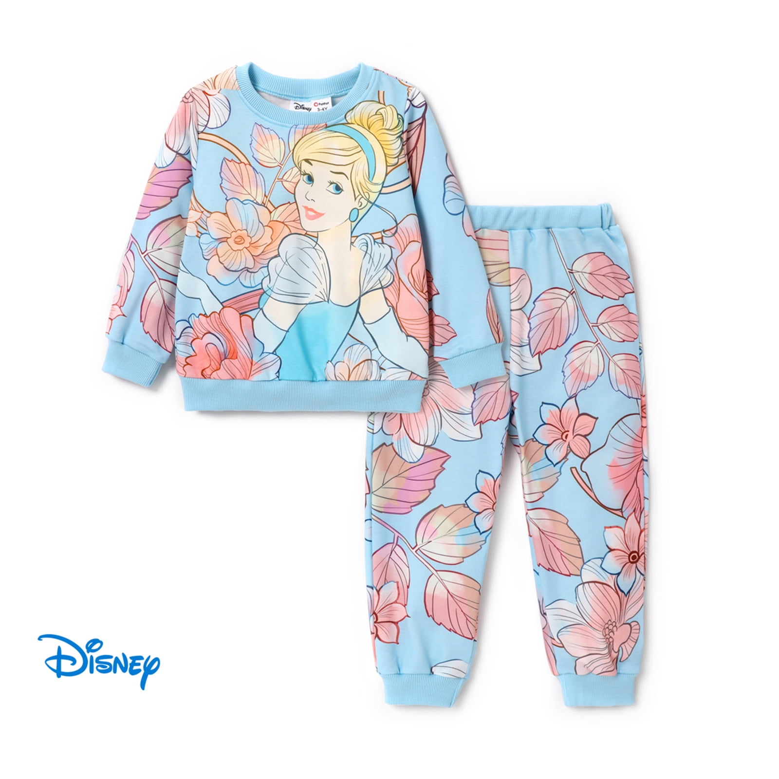 Disney Princess Baby Toddler Girl Sweatshirts and Jogger Pants 2Pcs ...