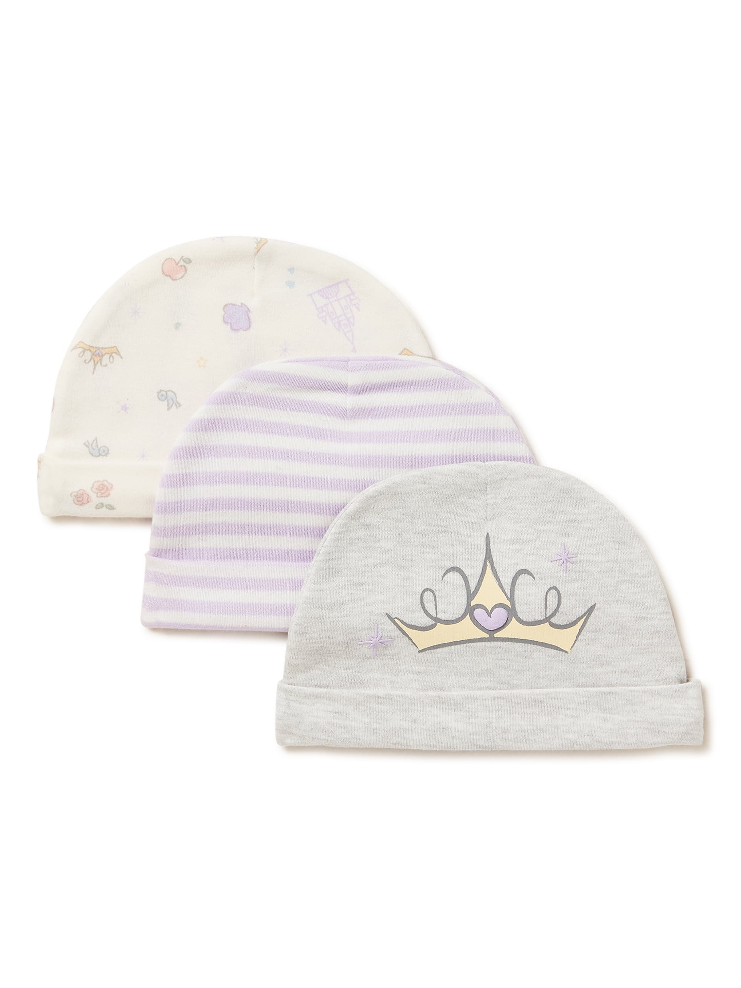 Disney Princess Baby Unisex Caps, 3-Pack, Sizes 0-12M - Walmart.com