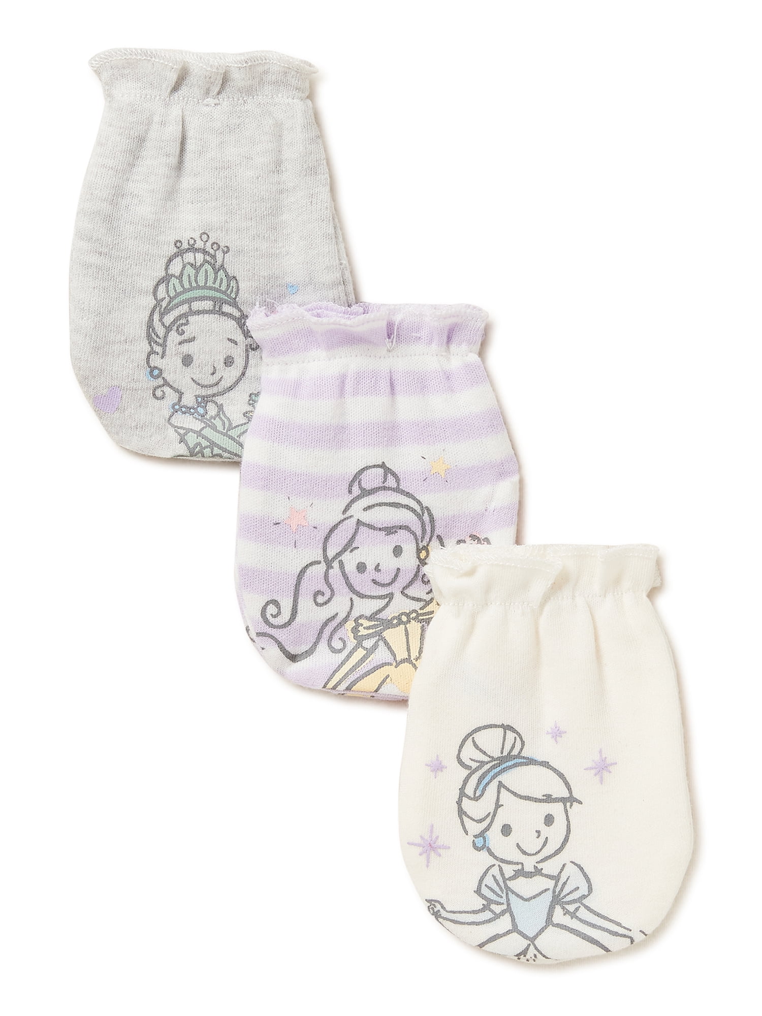 Disney Princess Baby Unisex Infant Mittens, 3-Pack - Walmart.com