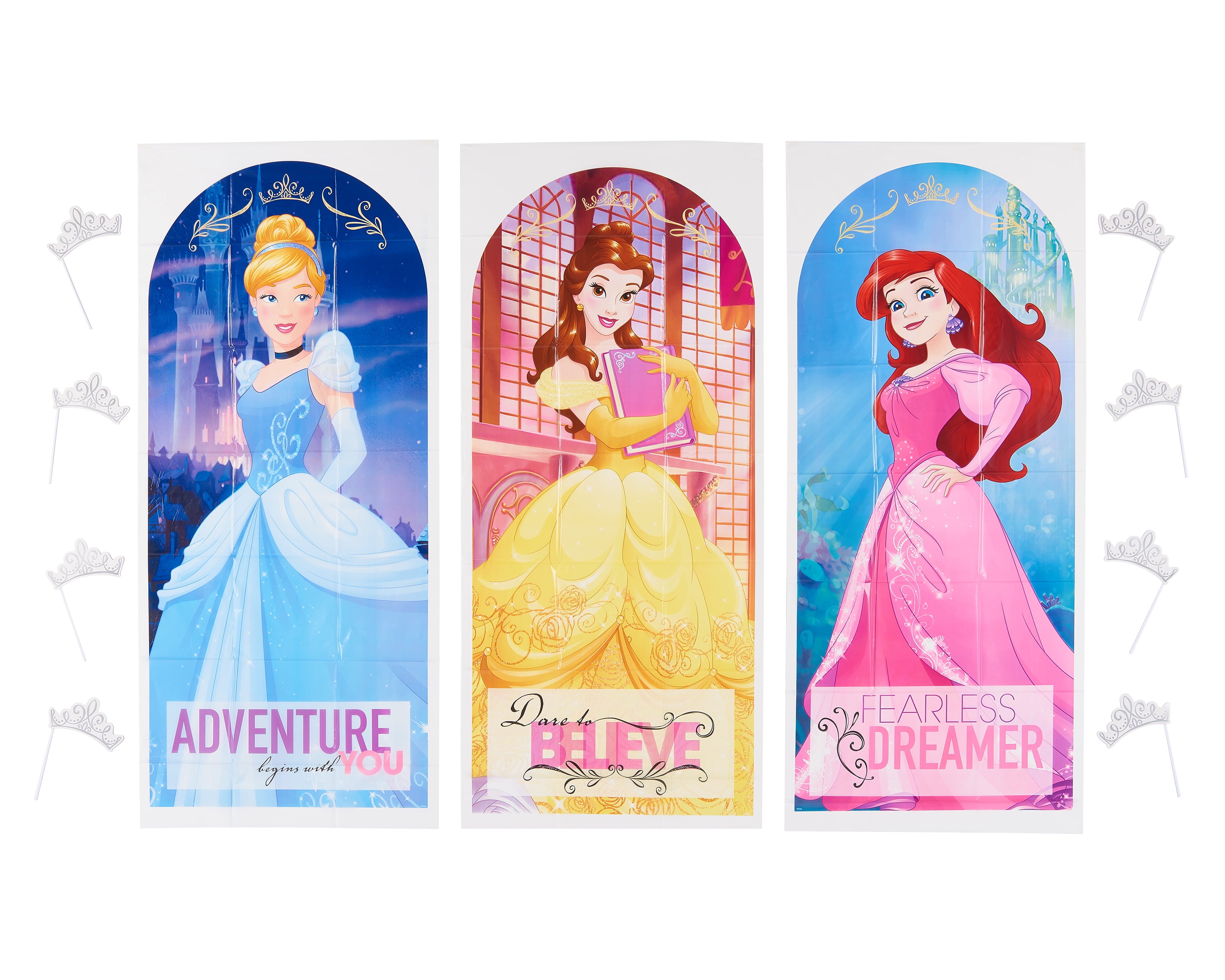 Disney Princess Backdrop and Props Party Photo Kit - Walmart.com