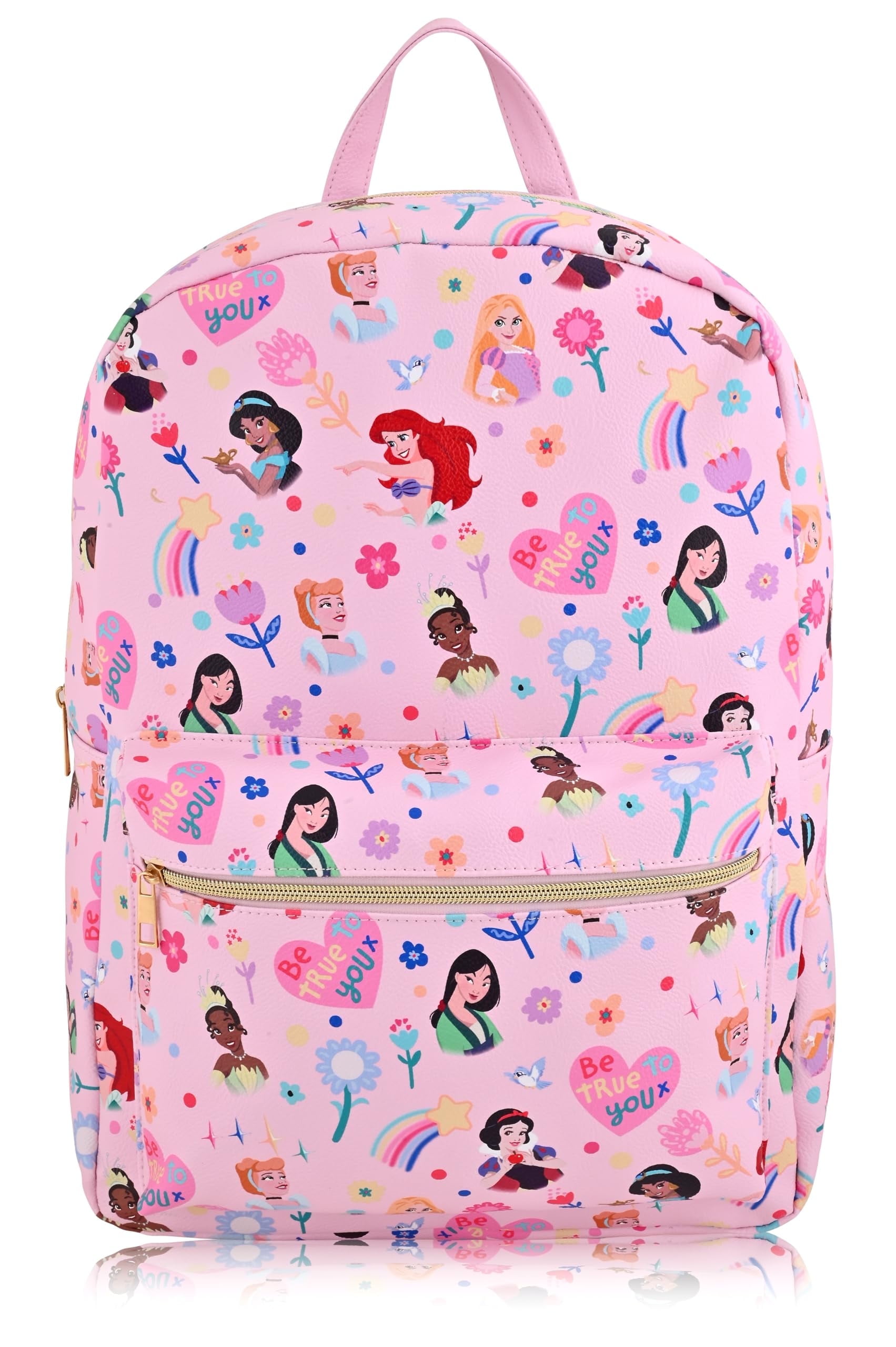 Disney Princess Backpack for Women, Men, Unisex Cute PU Leather Large ...