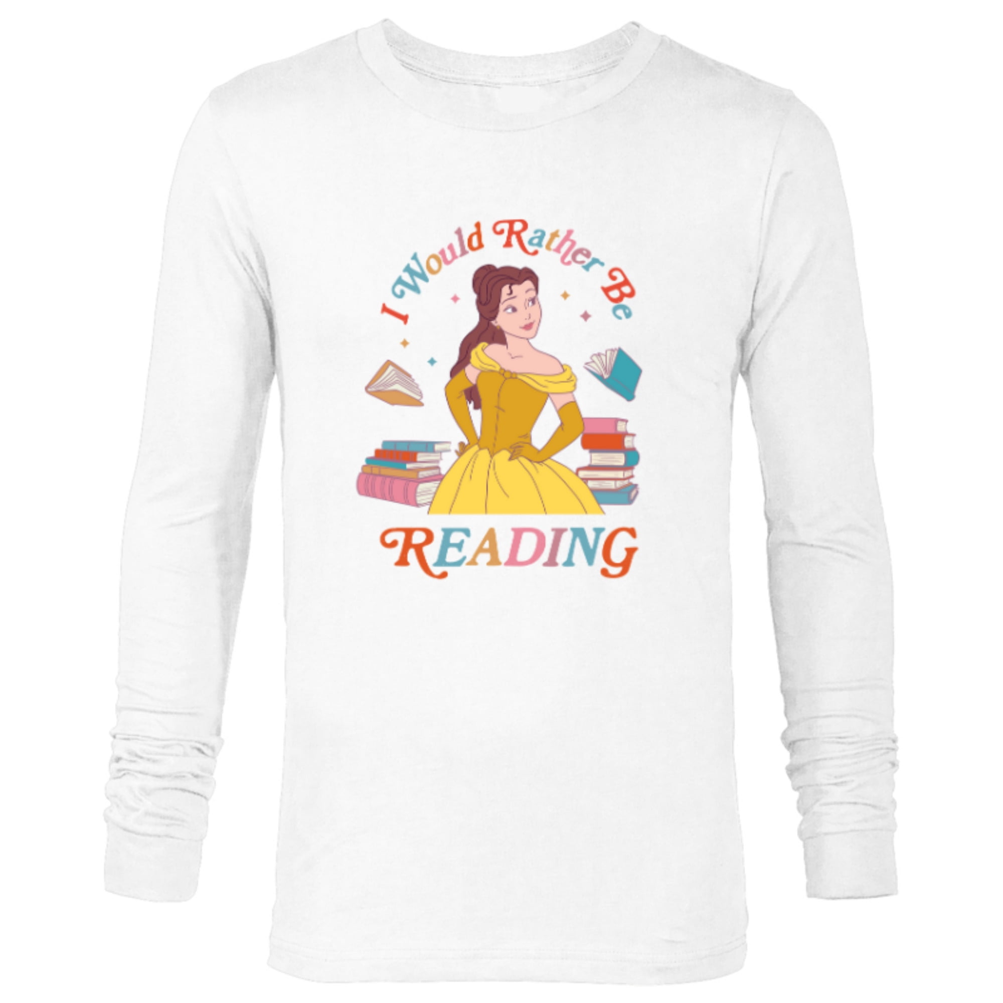Disney Princess Beauty Beast Belle I Would Rather Be Reading - Long ...