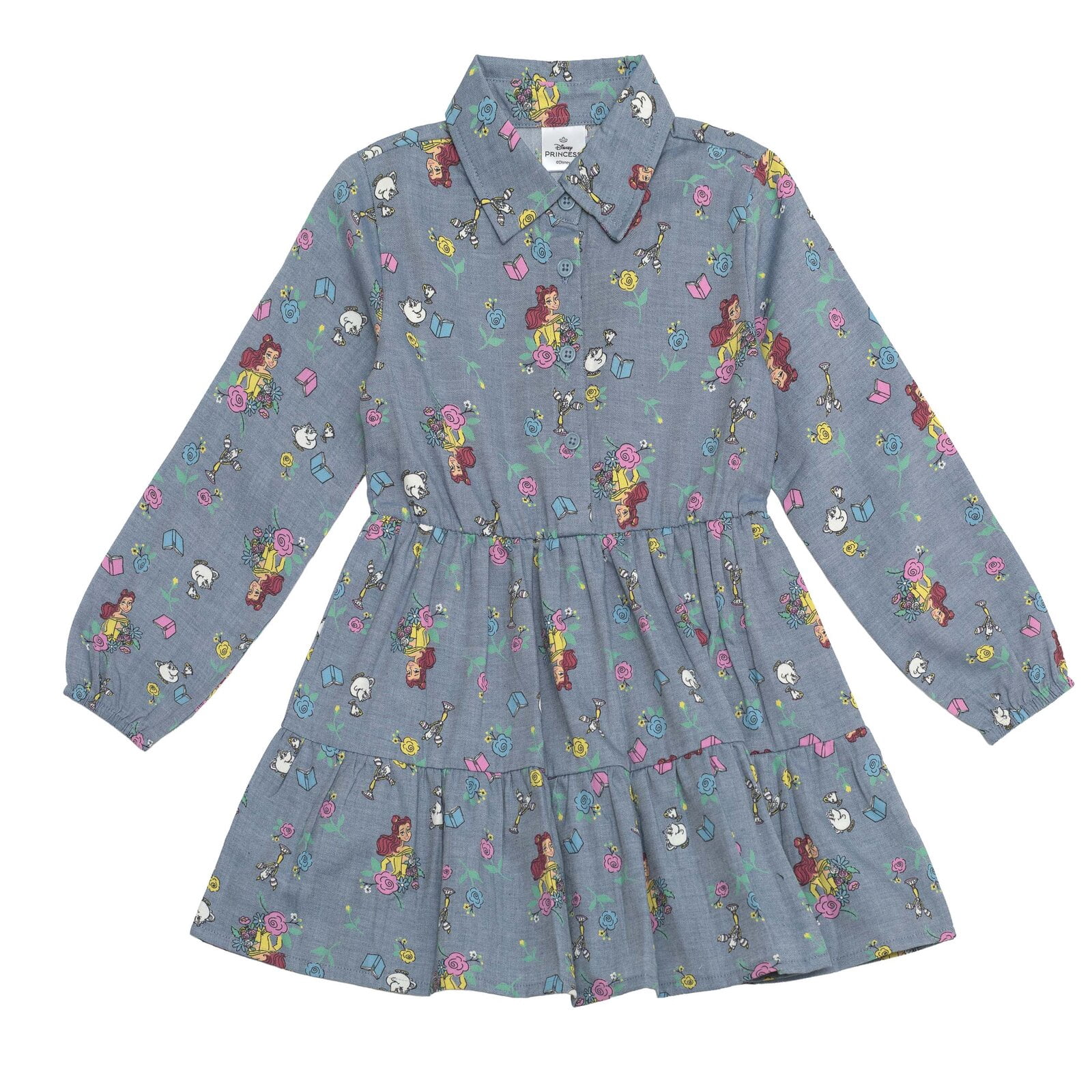 Disney Princess Beauty and the Beast Belle Chambray Dress Toddler to ...