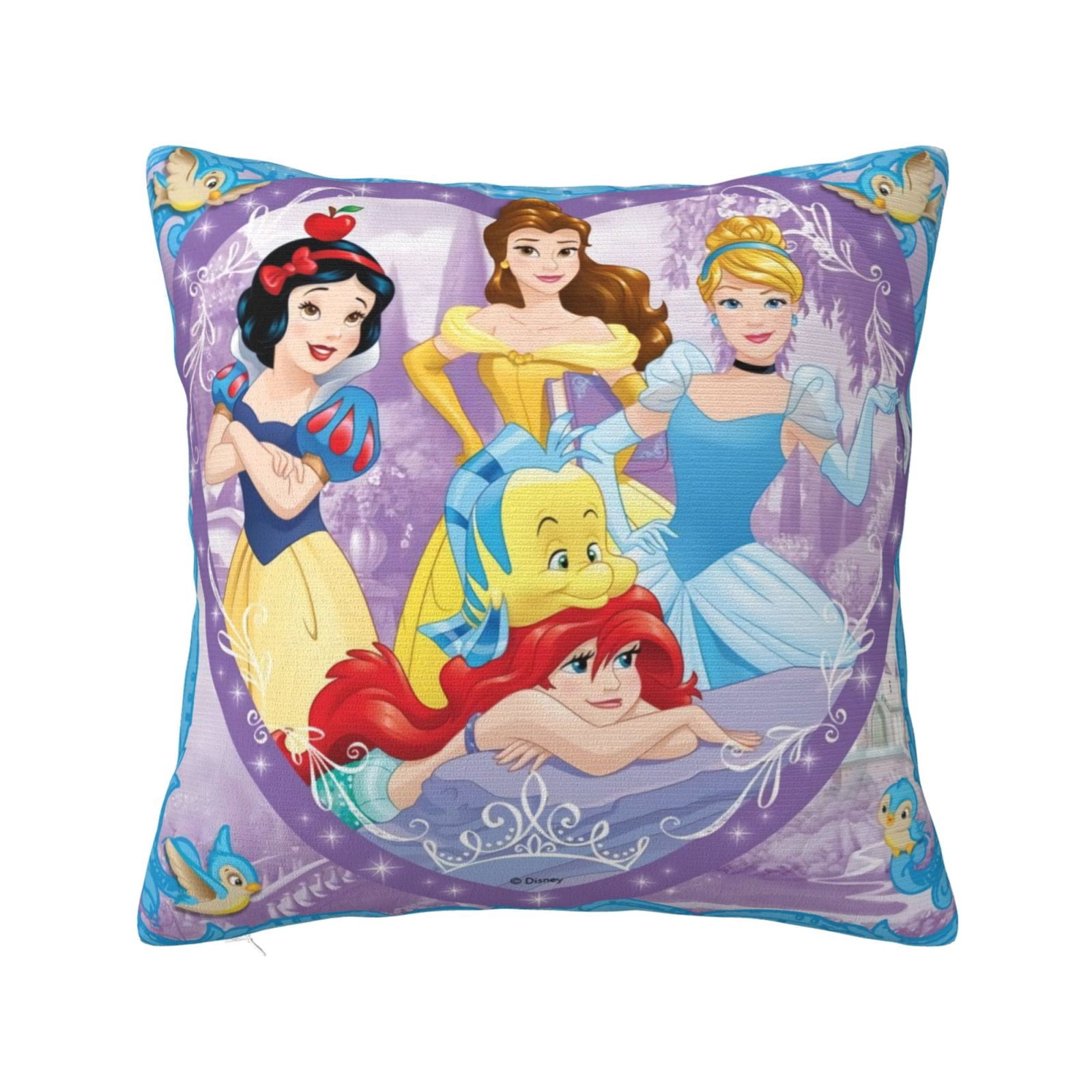 Disney&Princess Belle Ariel Snow White Collage Heart Pillow Covers ...