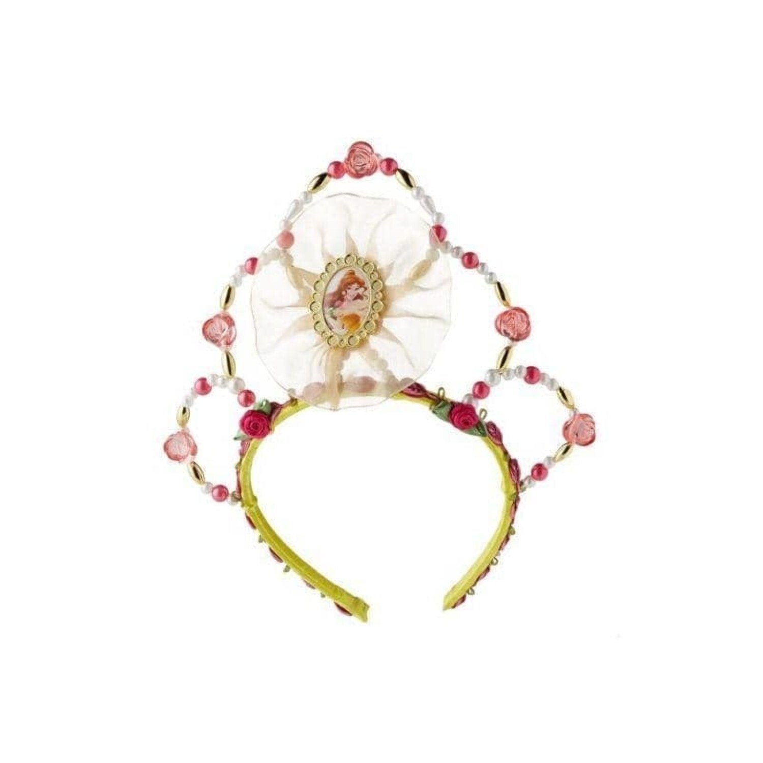 Disney Princess Belle Beaded Tiara One Size Female Adult Pink Fancy ...