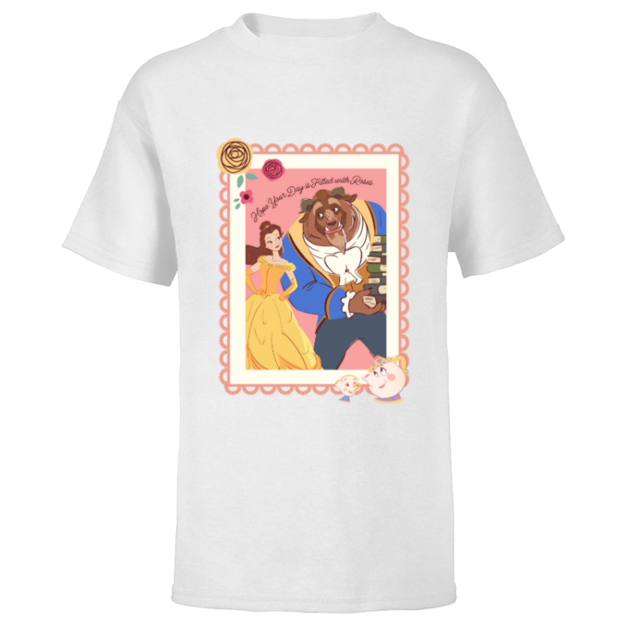 Disney Princess Belle Beast Valentines Day Filled with Roses - Short ...
