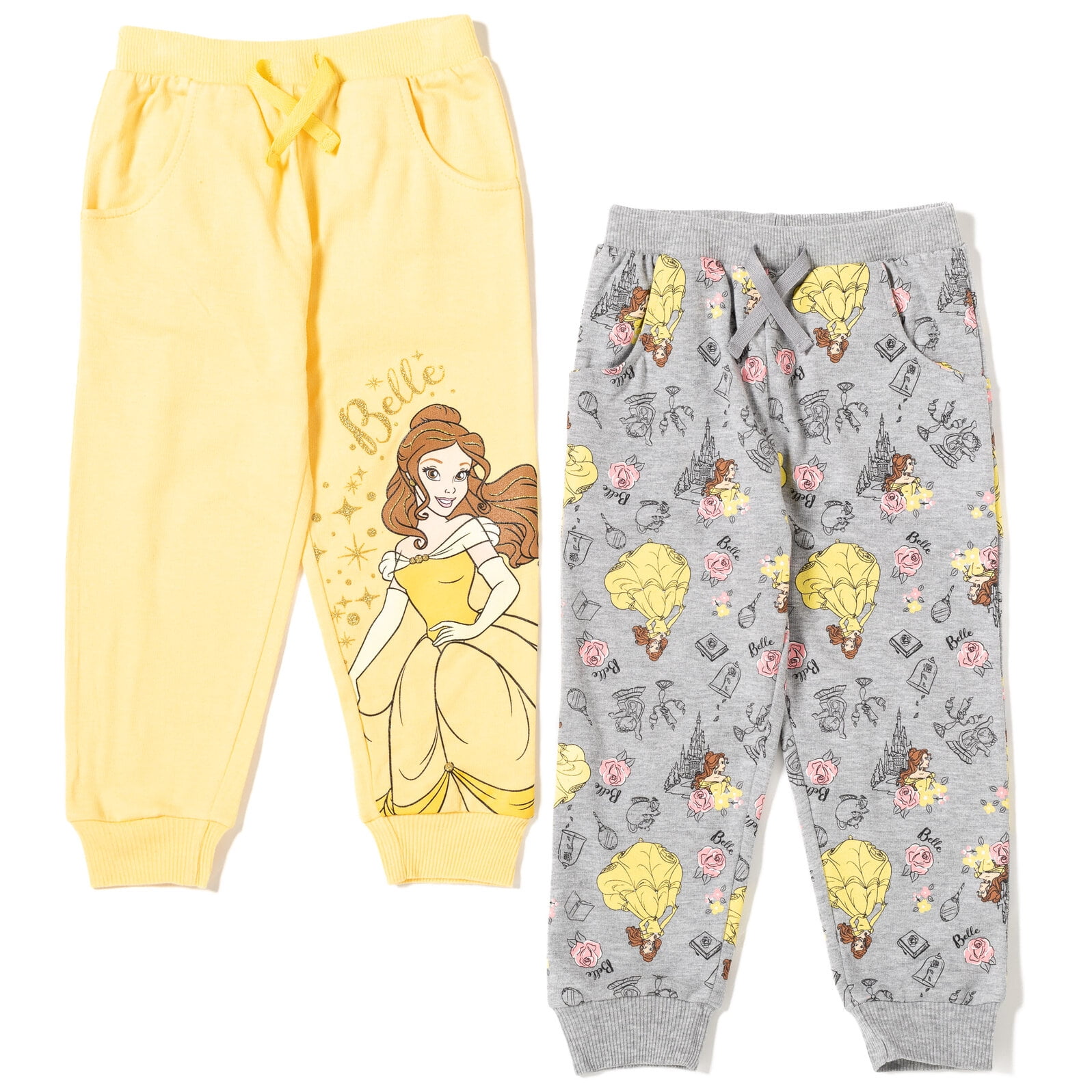 Disney Princess Belle 2 Pack Pants Toddler to Big Kid - Walmart.com