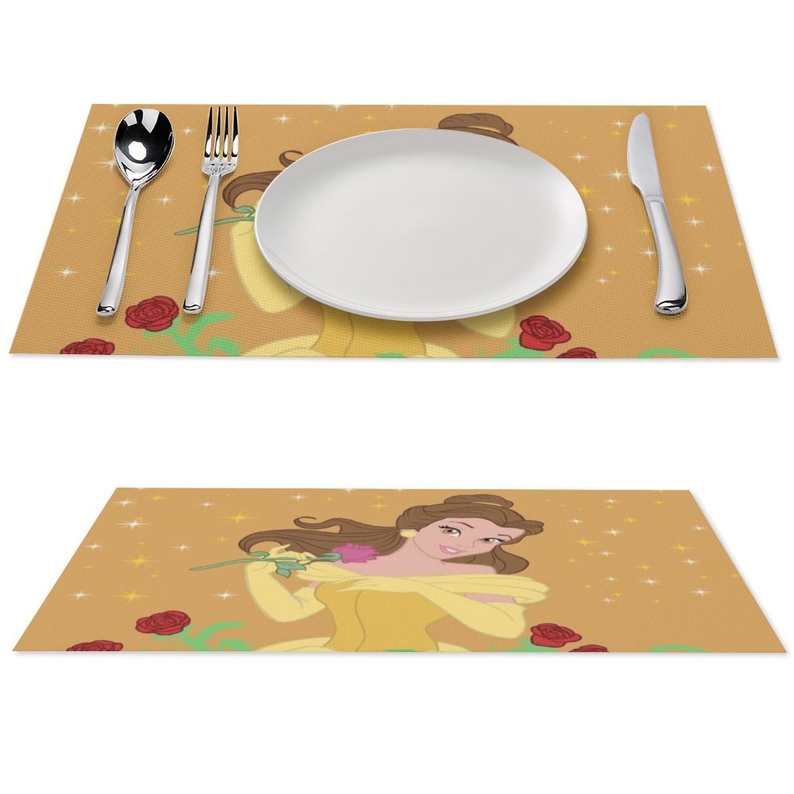 Disney Princess Belle Cartoon placemats are suitable for indoor dining ...
