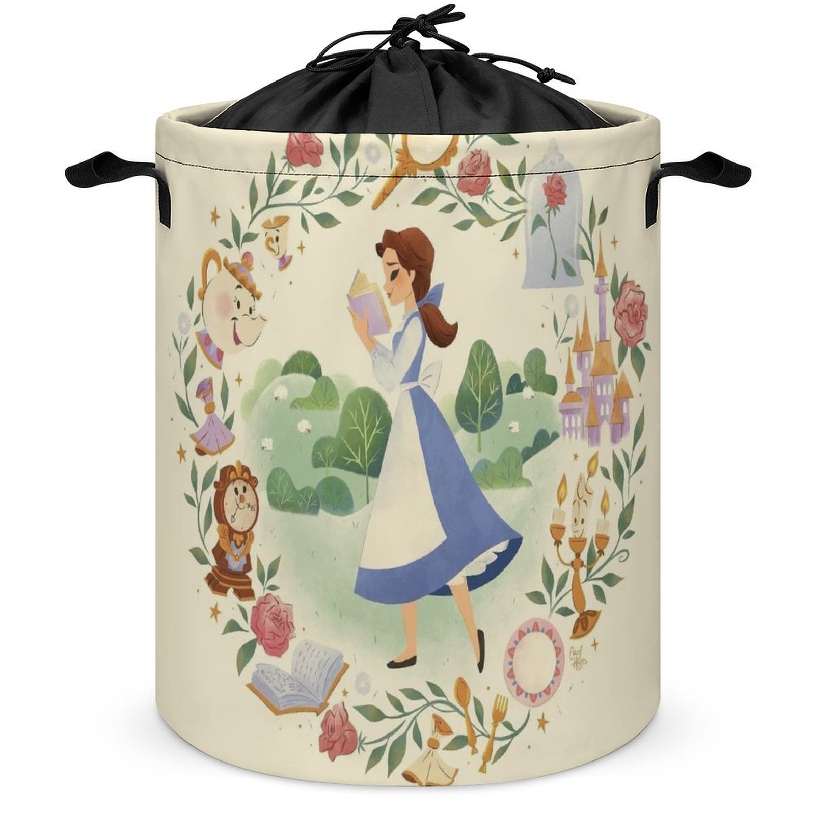 Disney Princess Belle Children's dirty clothes basket with drawstring ...