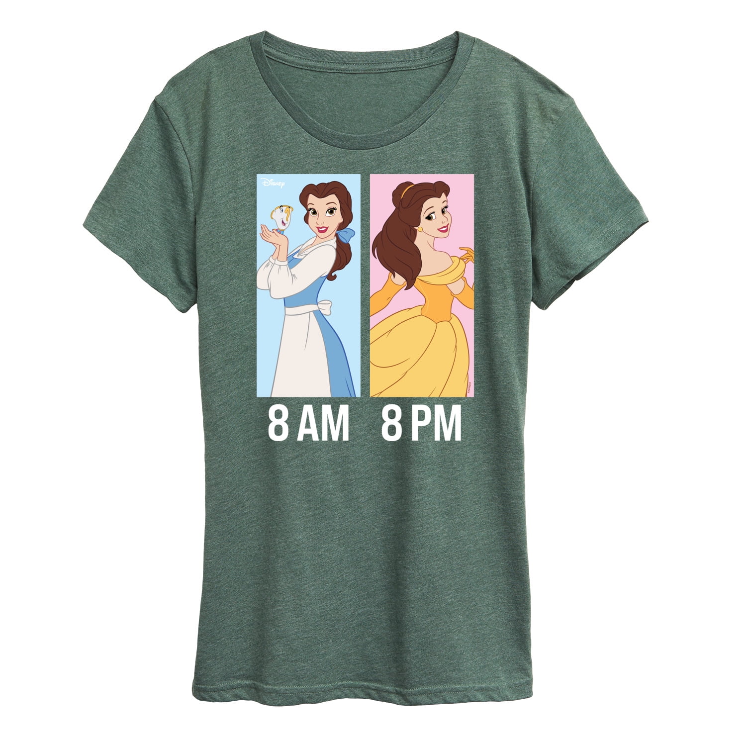 Disney Princess - Belle Day And Night Wear- Women's Short Sleeve ...