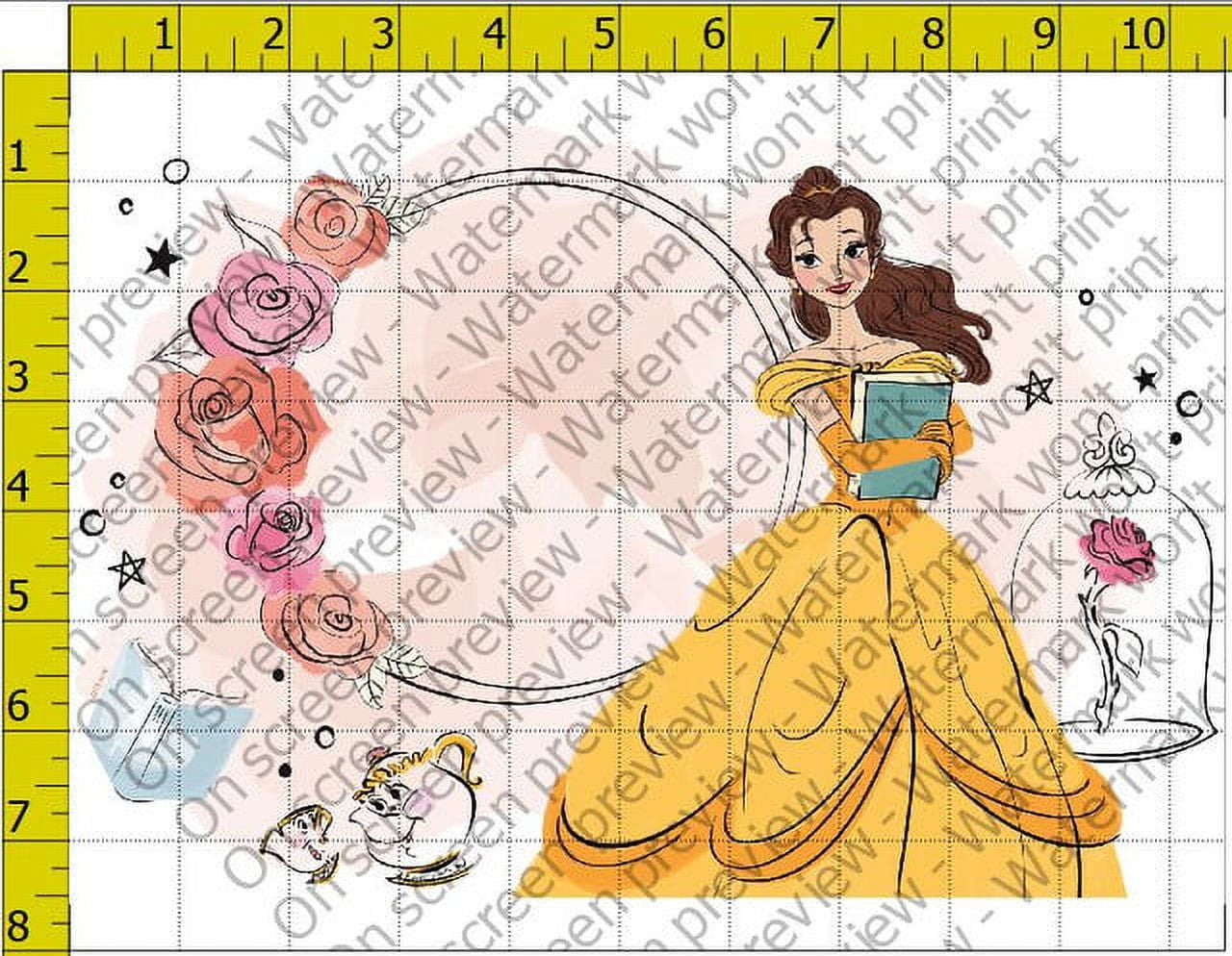 Disney Princess Belle Edible Image Cake Topper Frame (1/4 Sheet ...