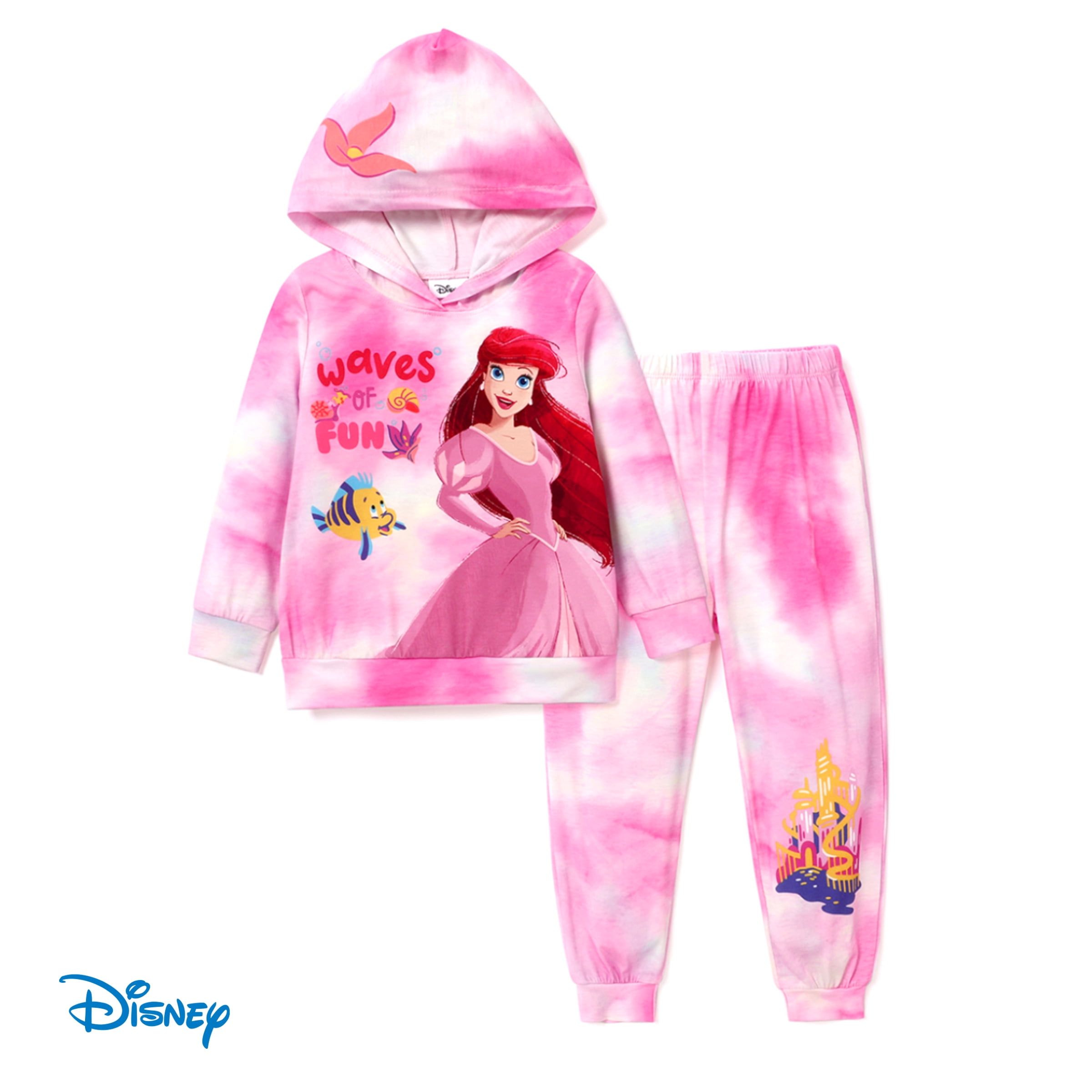 Disney Princess Belle Elsa Hoddie and Jogger 2Pcs Outfits Set Toddler ...