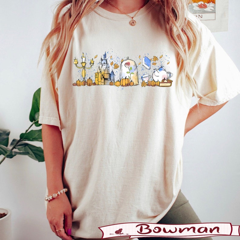 Disney Princess Belle Fall Shirt, Beauty and the Beast Characters Shirt ...