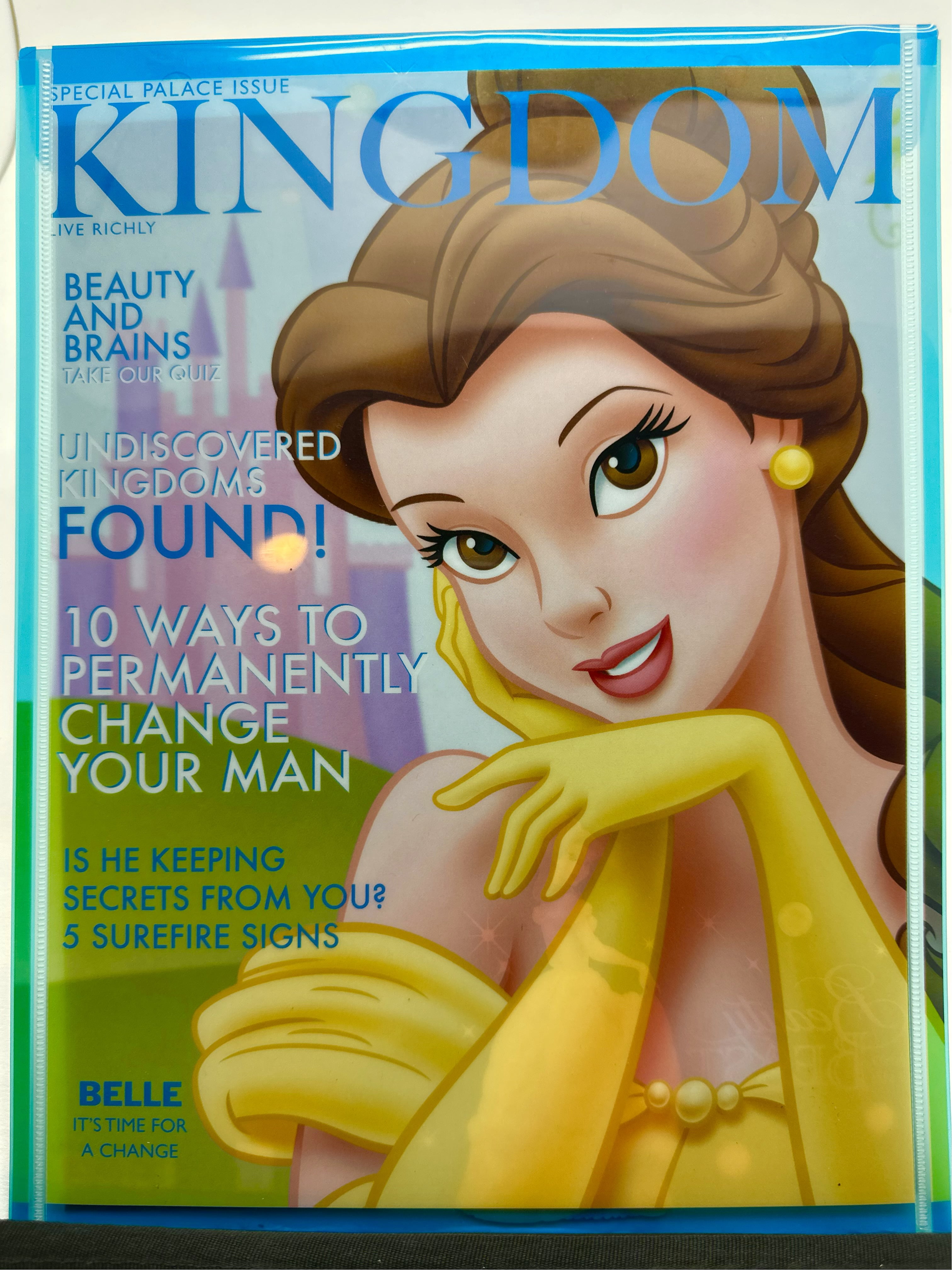 Disney Princess Belle School File: Blue Folder for Homework and Papers ...