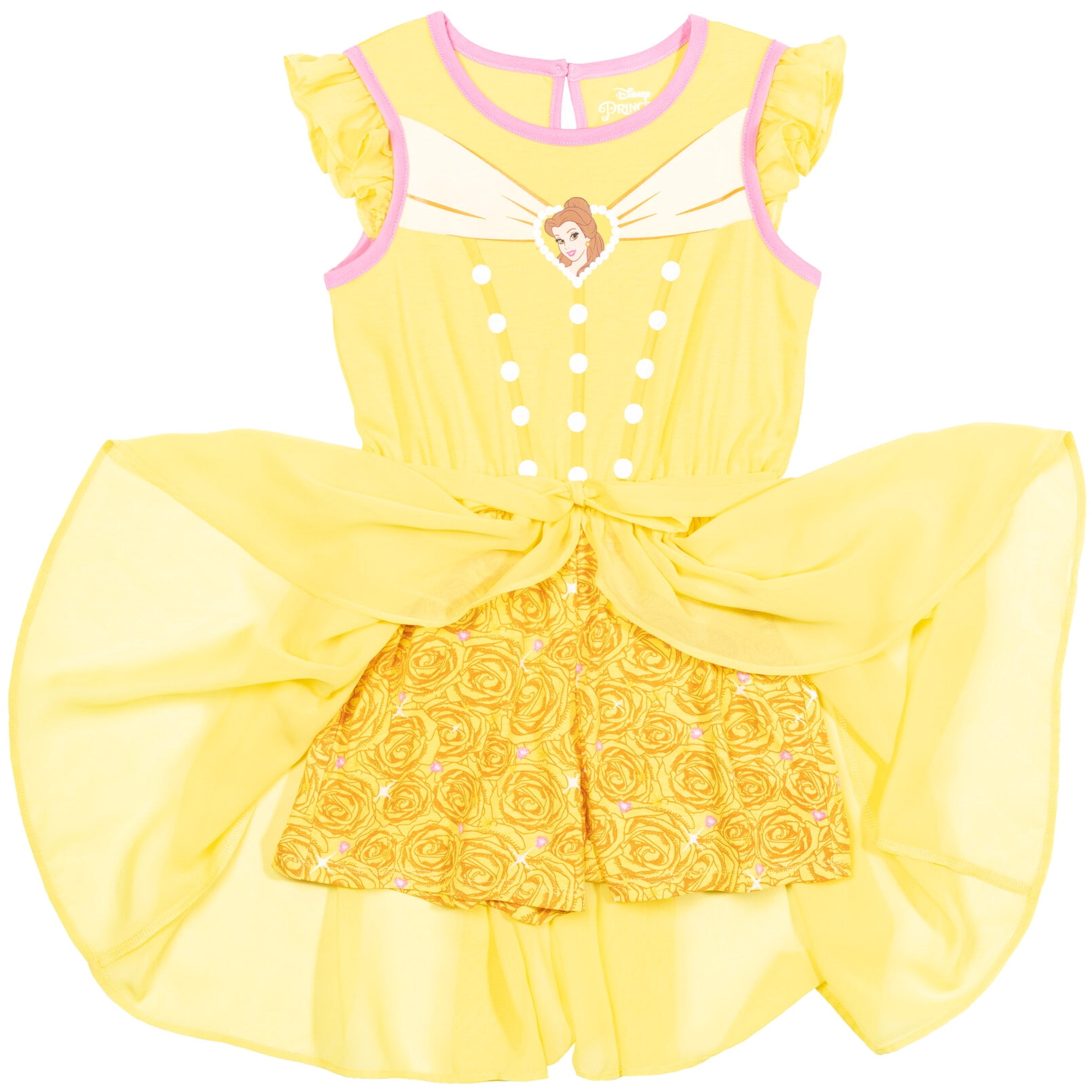 Disney Princess Belle Little Girls Romper and Skirt, Toddler to Big Kid ...