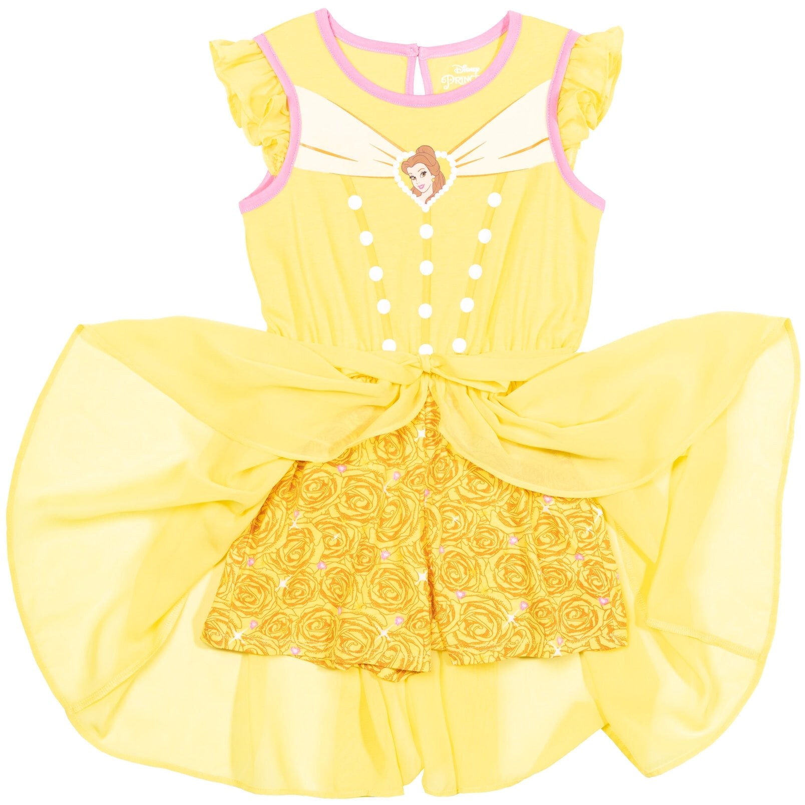 Disney Princess Little Girls Romper with Ruffles, Skirt, Toddler to Big ...