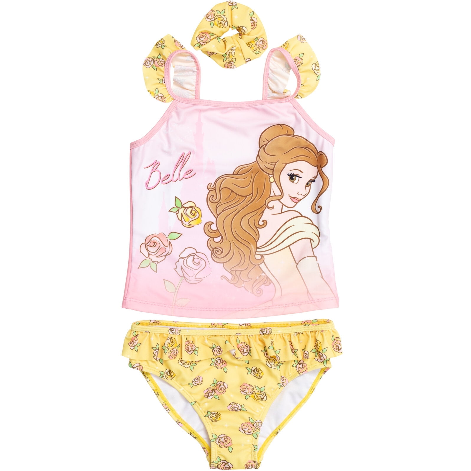 Disney Princess Belle Little Girls Tankini Top Bikini Bottom and ...