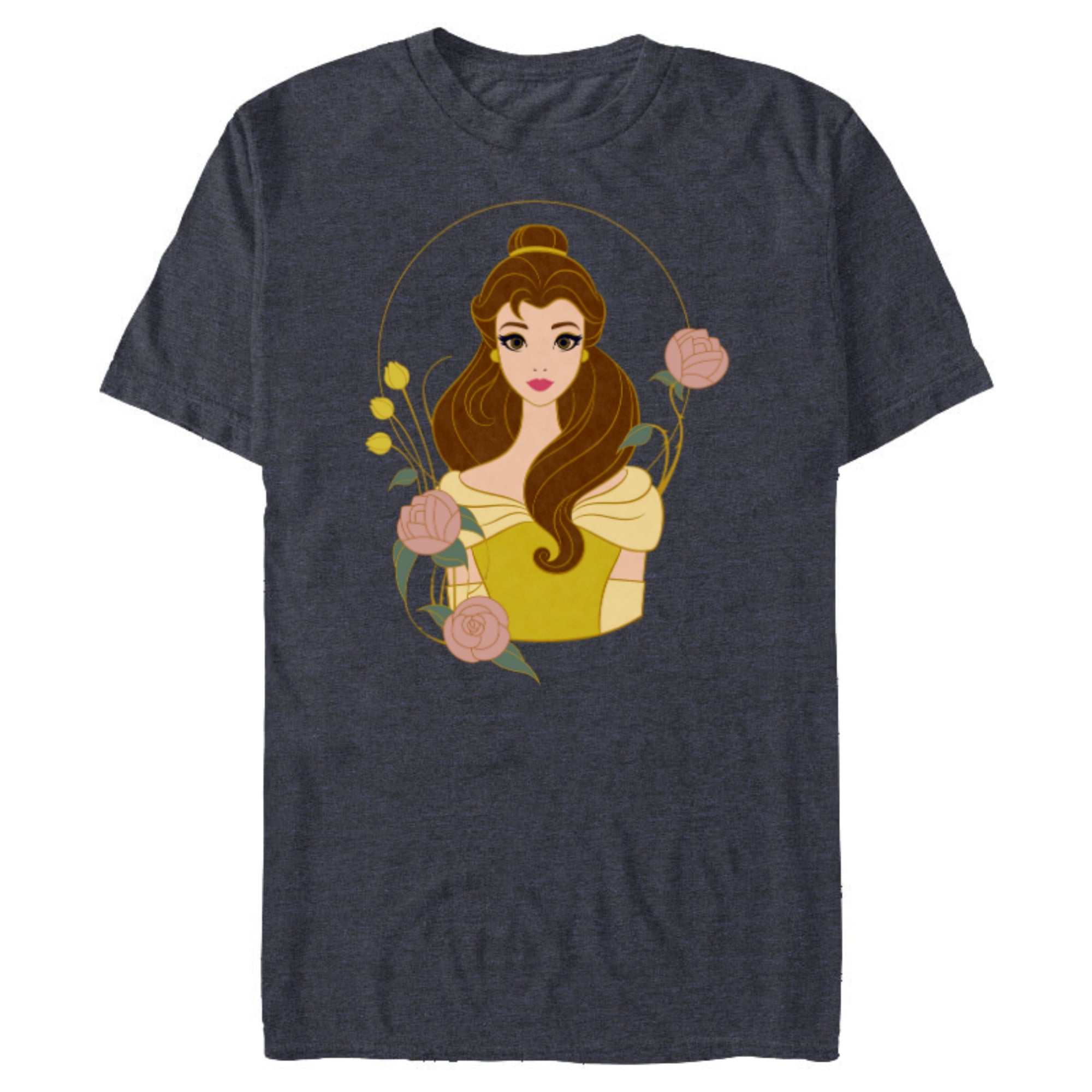 Disney Princess Belle Modern Art Deco Style - Short Sleeve Blended T ...