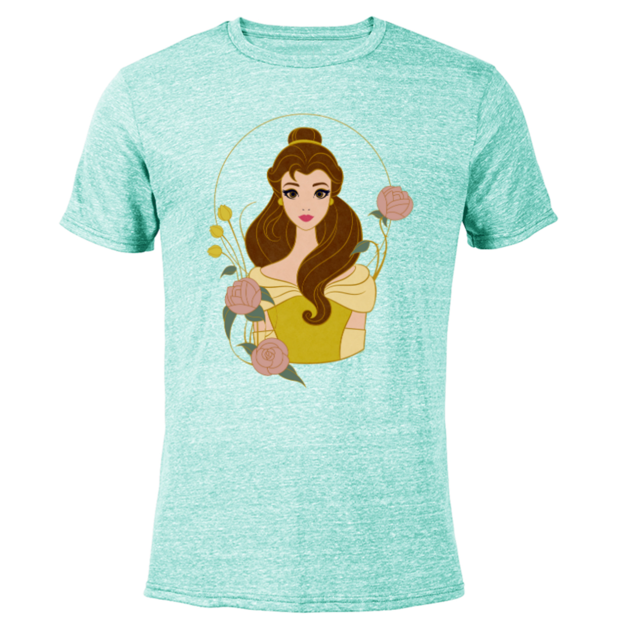 Disney Princess Belle Modern Art Deco Style - Short Sleeve Blended T ...