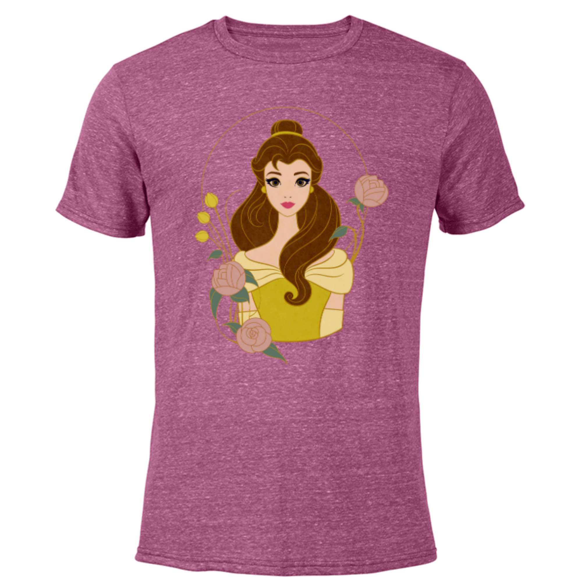 Disney Princess Belle Modern Art Deco Style - Short Sleeve Blended T ...