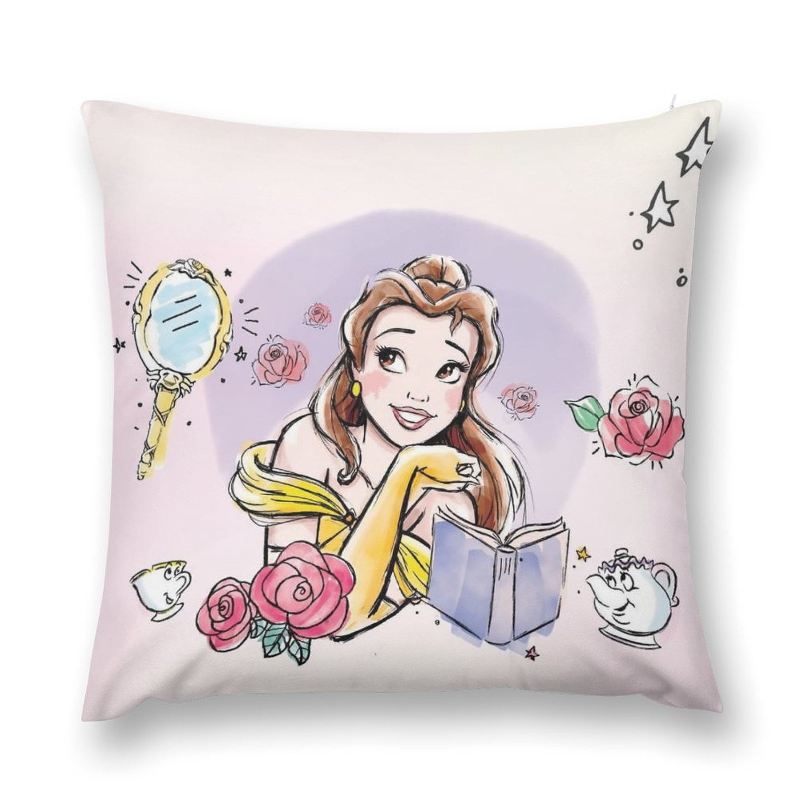 Disney Princess Belle Pillowcase Cartoon Anime for Living Room Bedroom ...
