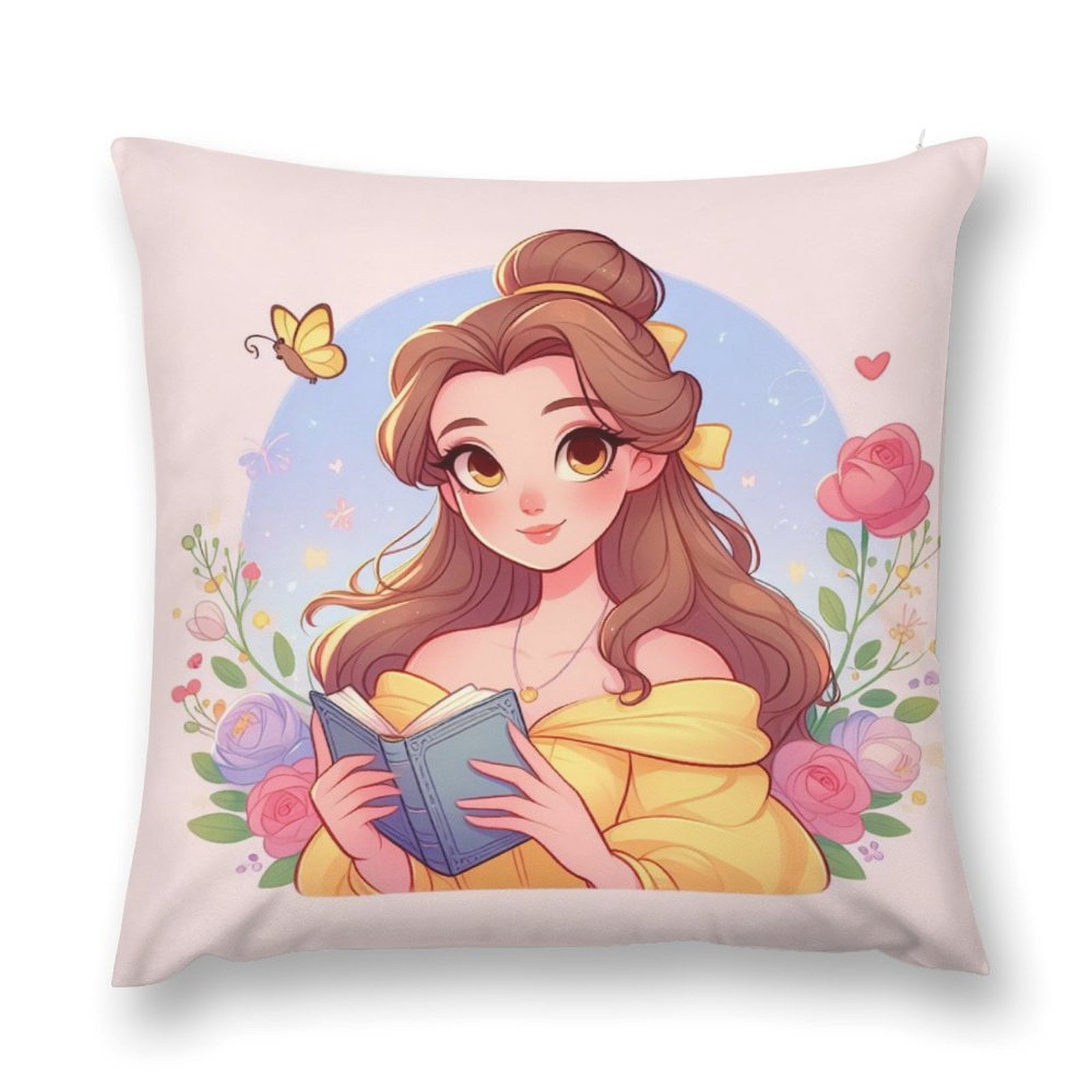 Disney Princess Belle Pillowcase Cartoon Anime for Living Room Bedroom ...
