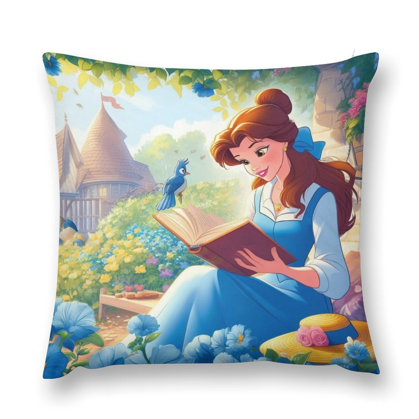 Disney Princess Belle Pillowcase Cartoon Anime for Living Room Bedroom ...
