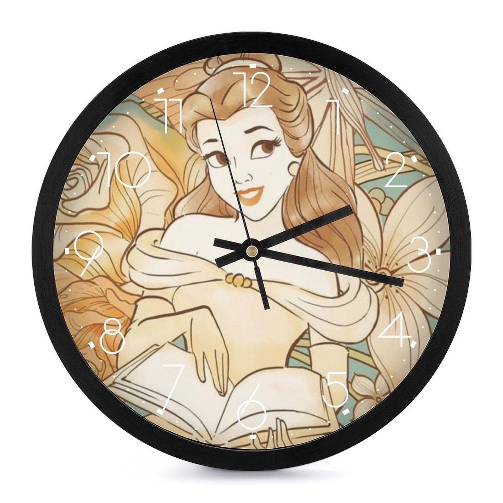 Disney Princess Belle Round wall clocks battery operated decorative ...