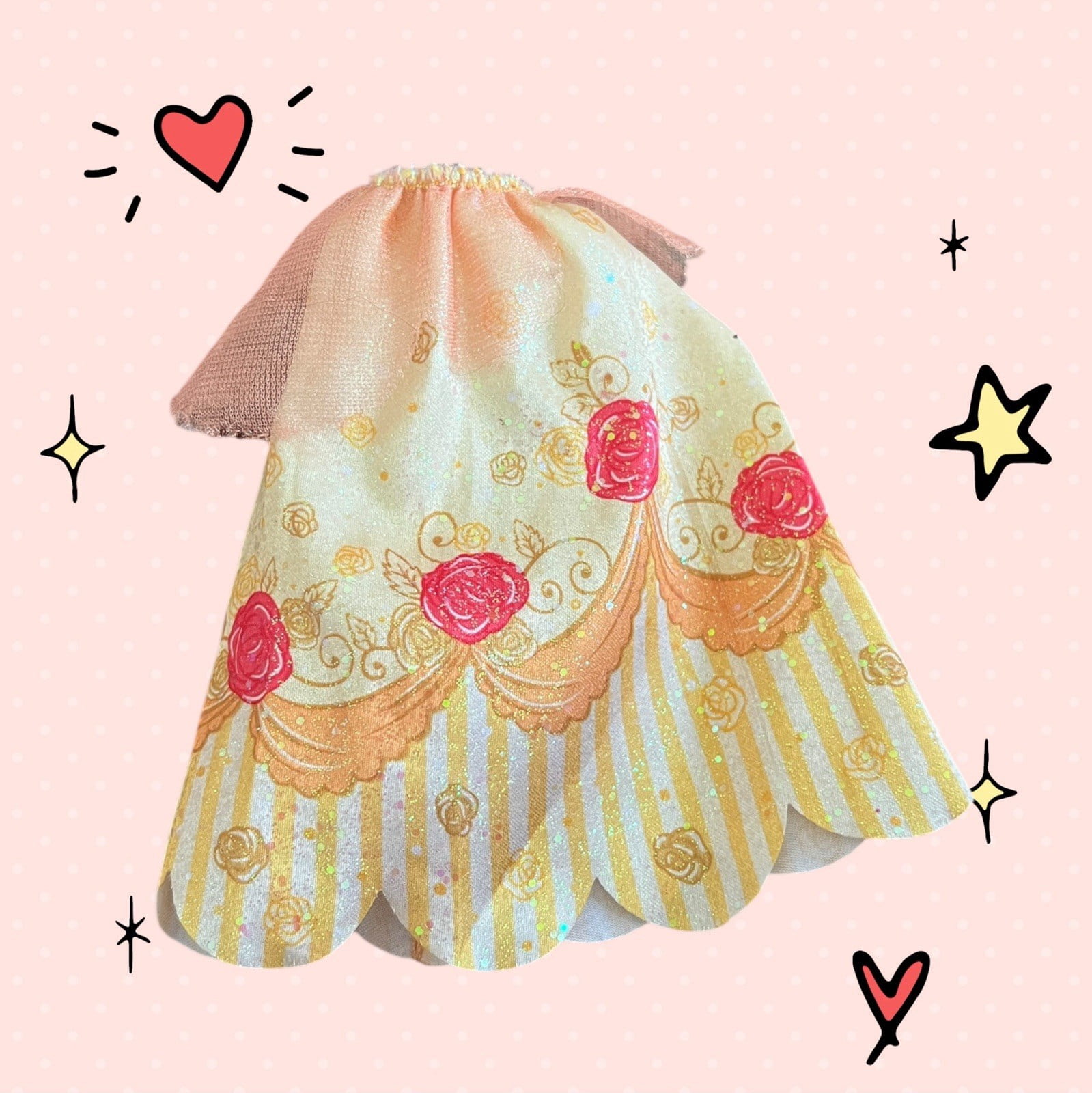 Disney Princess Belle Royal Shimmer Yellow Long Skirt Hasbro Girl ...