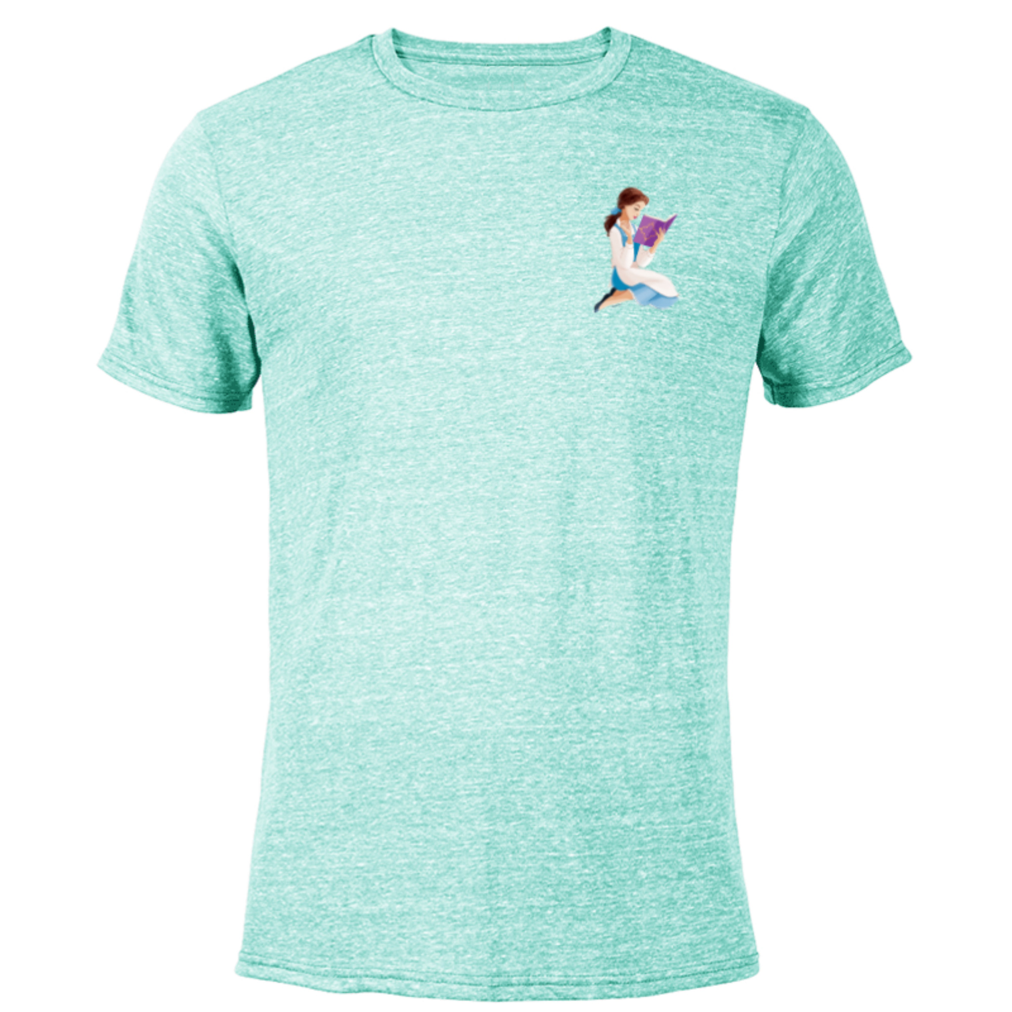 Disney Princess Belle Small Print - Short Sleeve Blended T-Shirt for ...