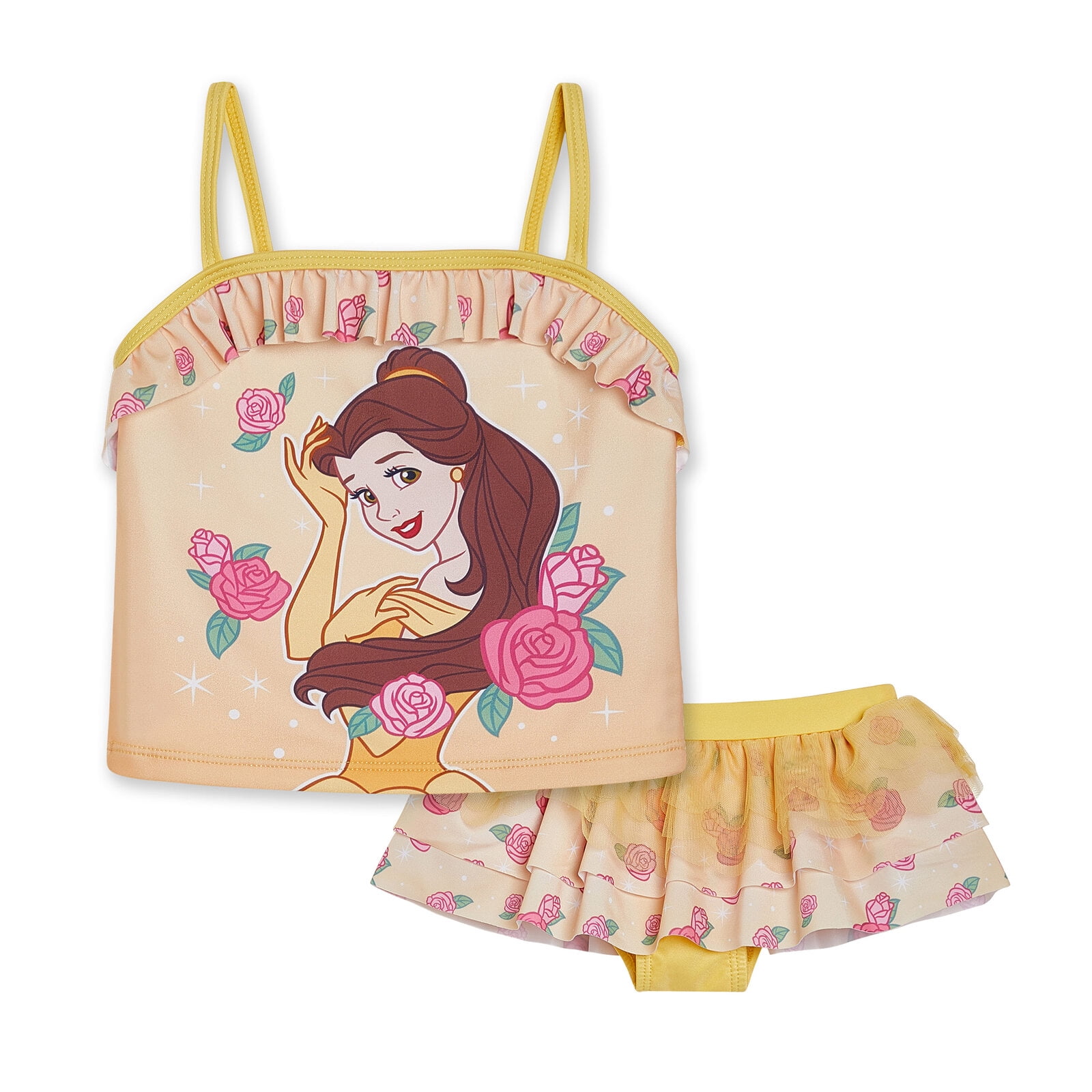 Disney Princess Belle UPF 50+ Tankini Top and Swim Skirt Swimsuit Set ...