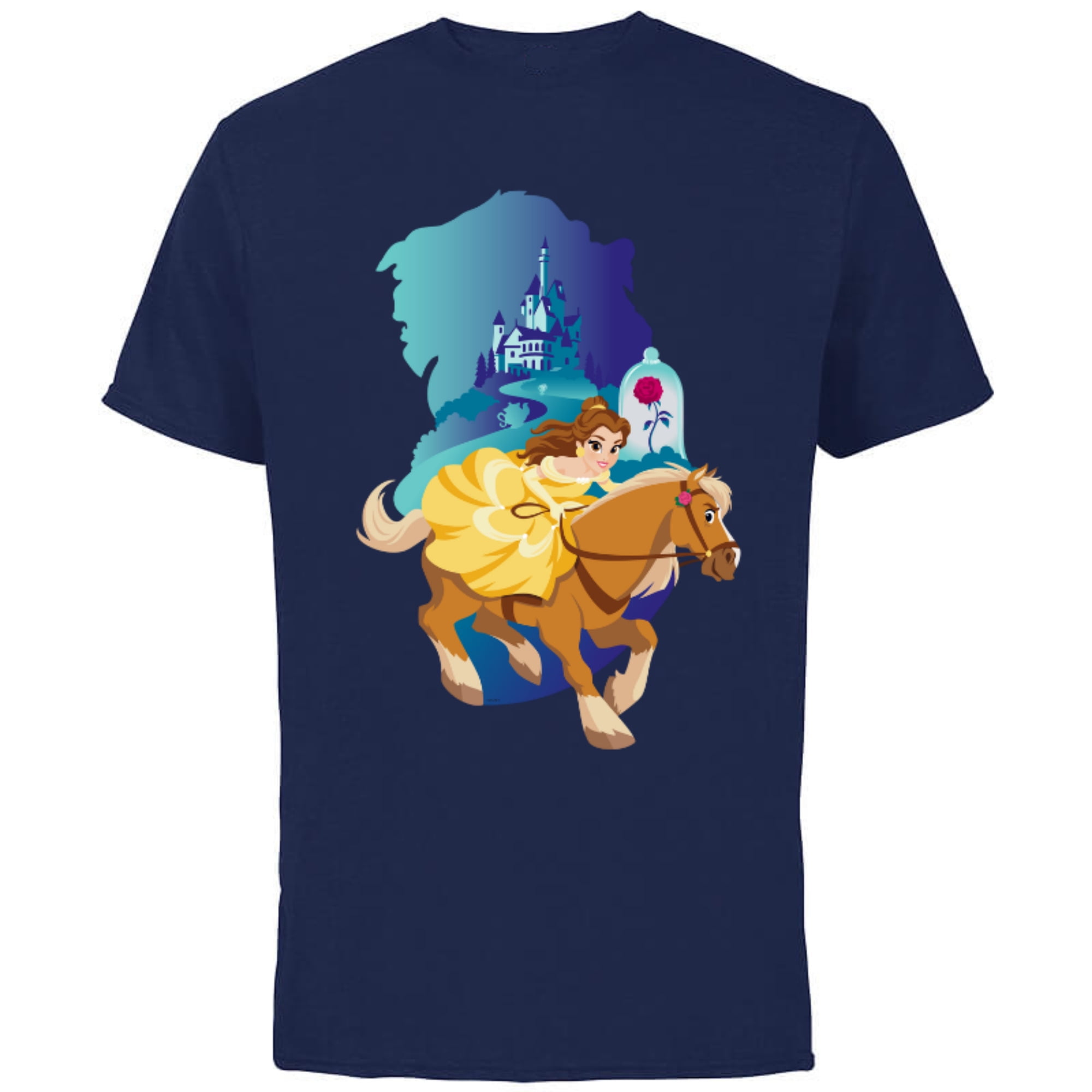 Disney Princess Belle and Phillipe Adventure Ride - Short Sleeve Cotton ...