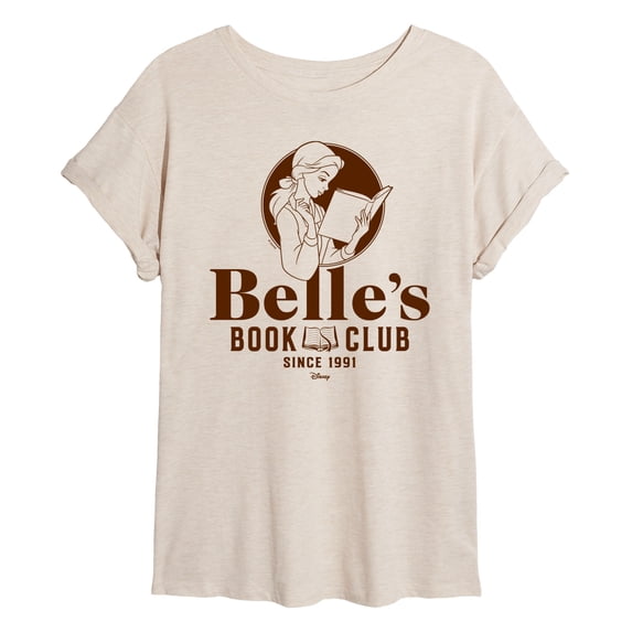 Disney Princess - Belle's Book Club - Juniors Oversized Graphic T-Shirt ...