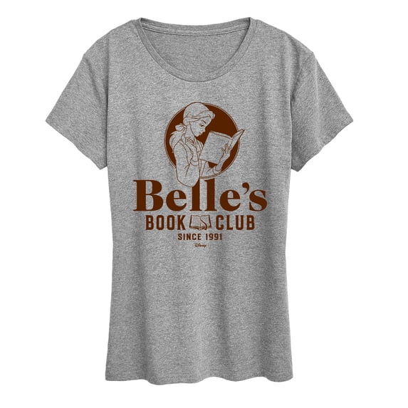 Disney Princess - Belle's Book Club - Women's Short Sleeve Graphic T ...