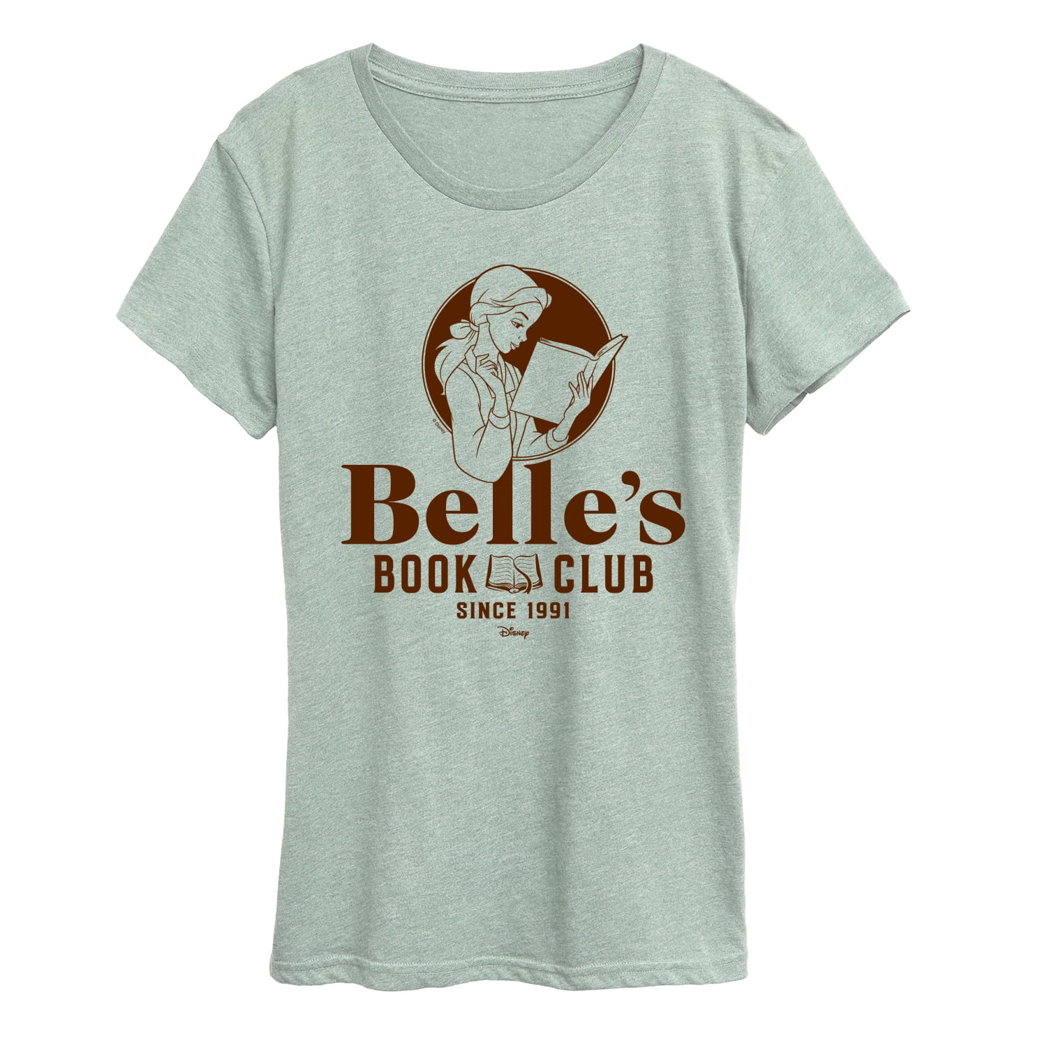 Disney Princess - Belle's Book Club - Women's Short Sleeve Graphic T ...