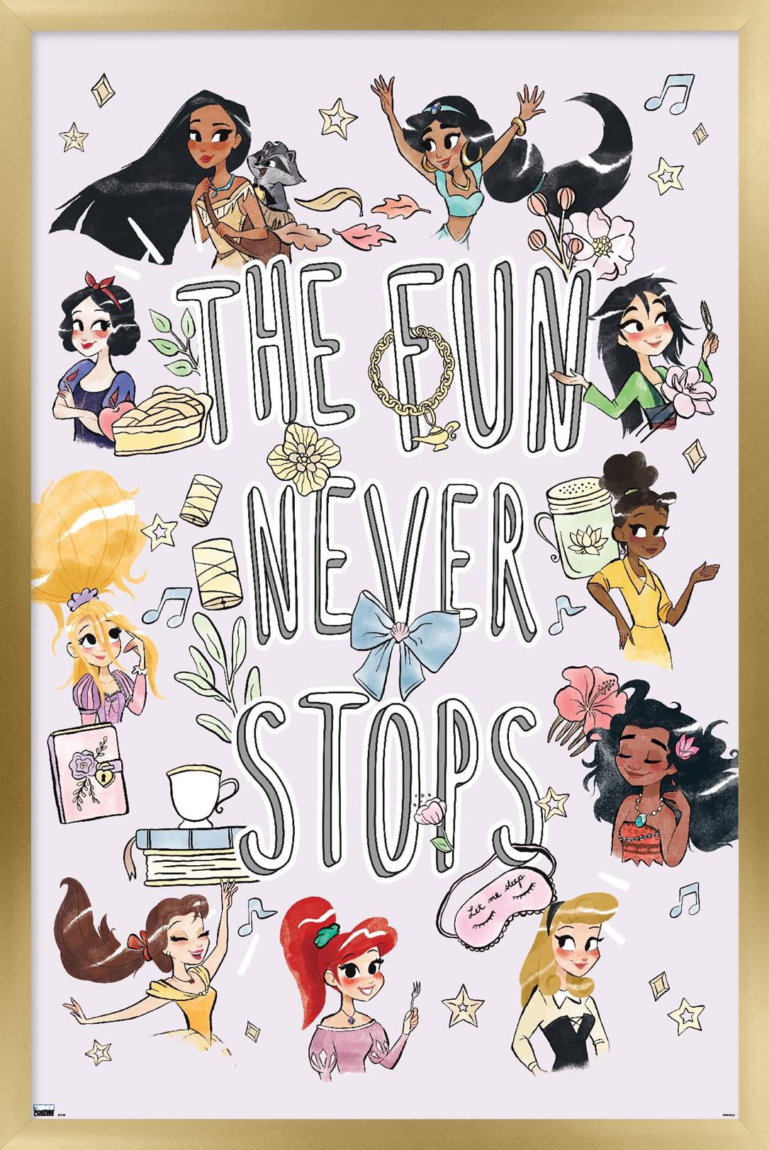 Disney Princess - Best Friends Wall Poster, 14.725" x 22.375" Framed ...