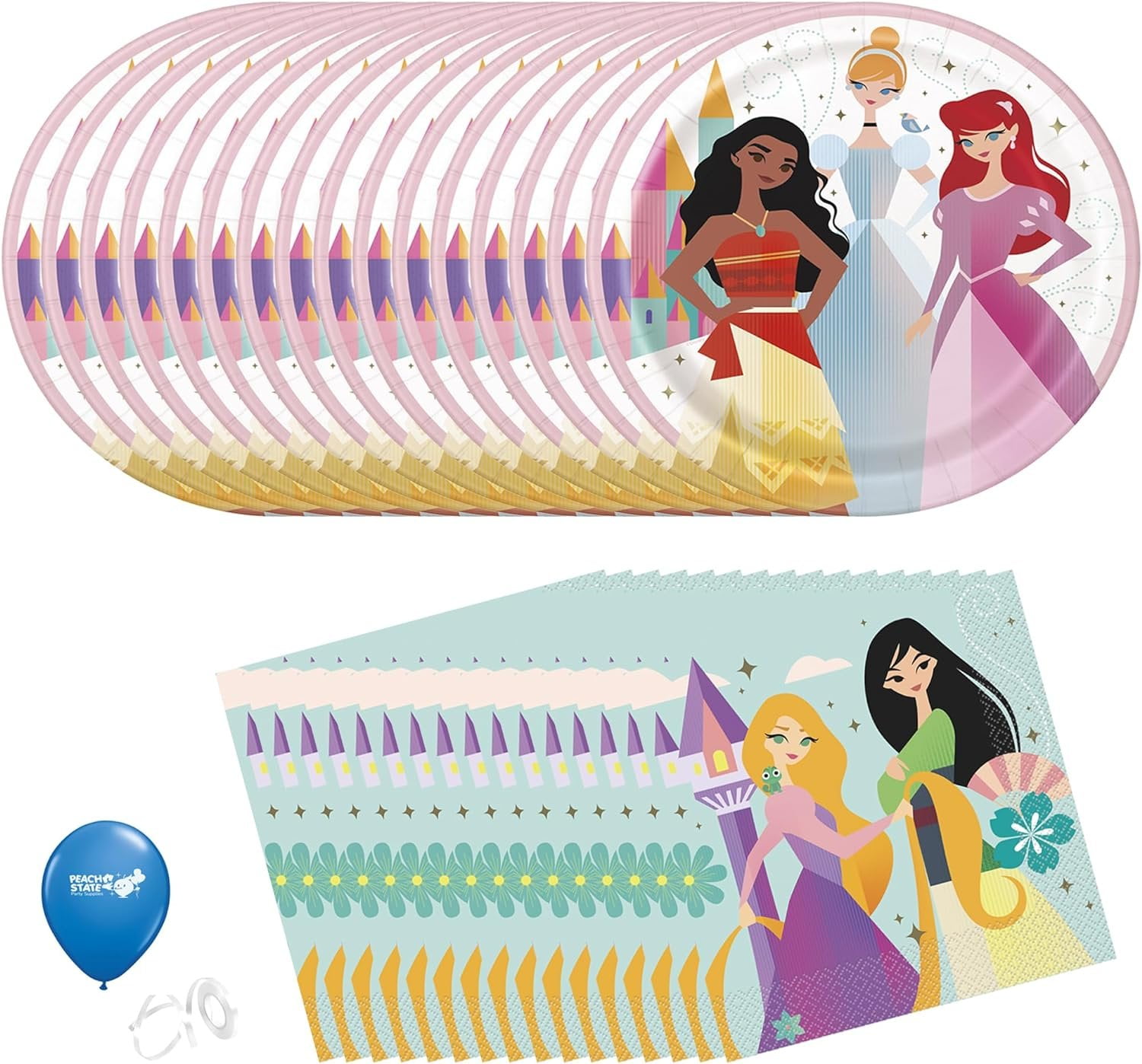 Disney Princess Birthday Party Supplies Bundle Disney Princess Plates ...