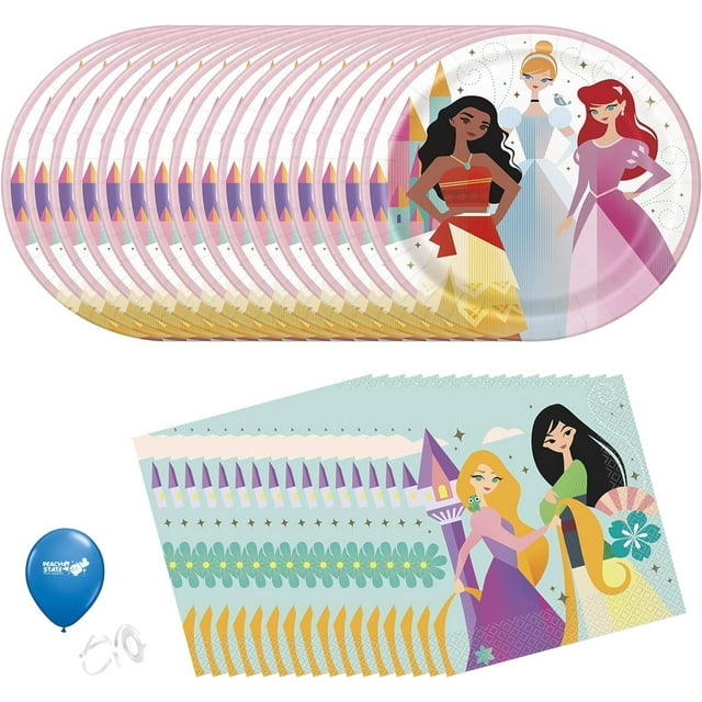 Disney Princess Birthday Party Supplies Bundle Disney Princess Plates ...