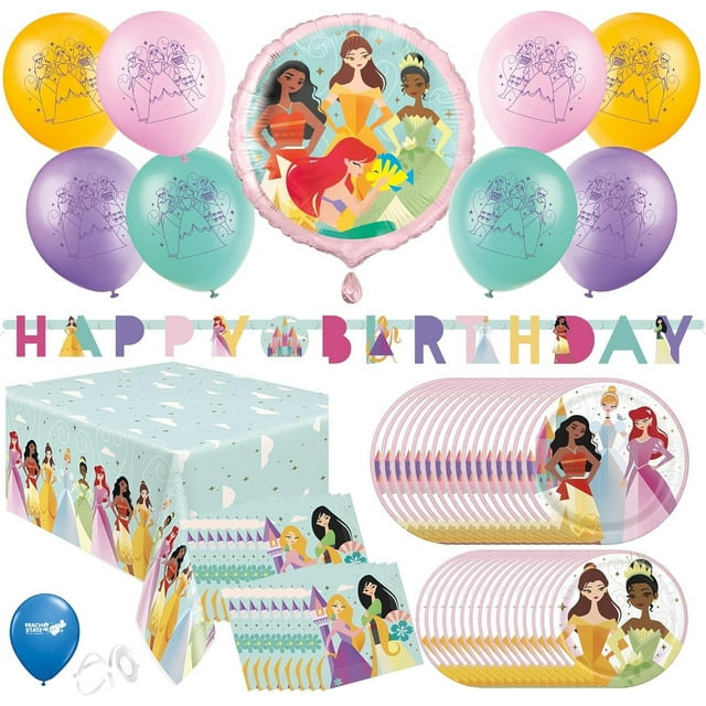 Disney Princess Birthday Party Supplies Bundle Disney Princess Plates ...