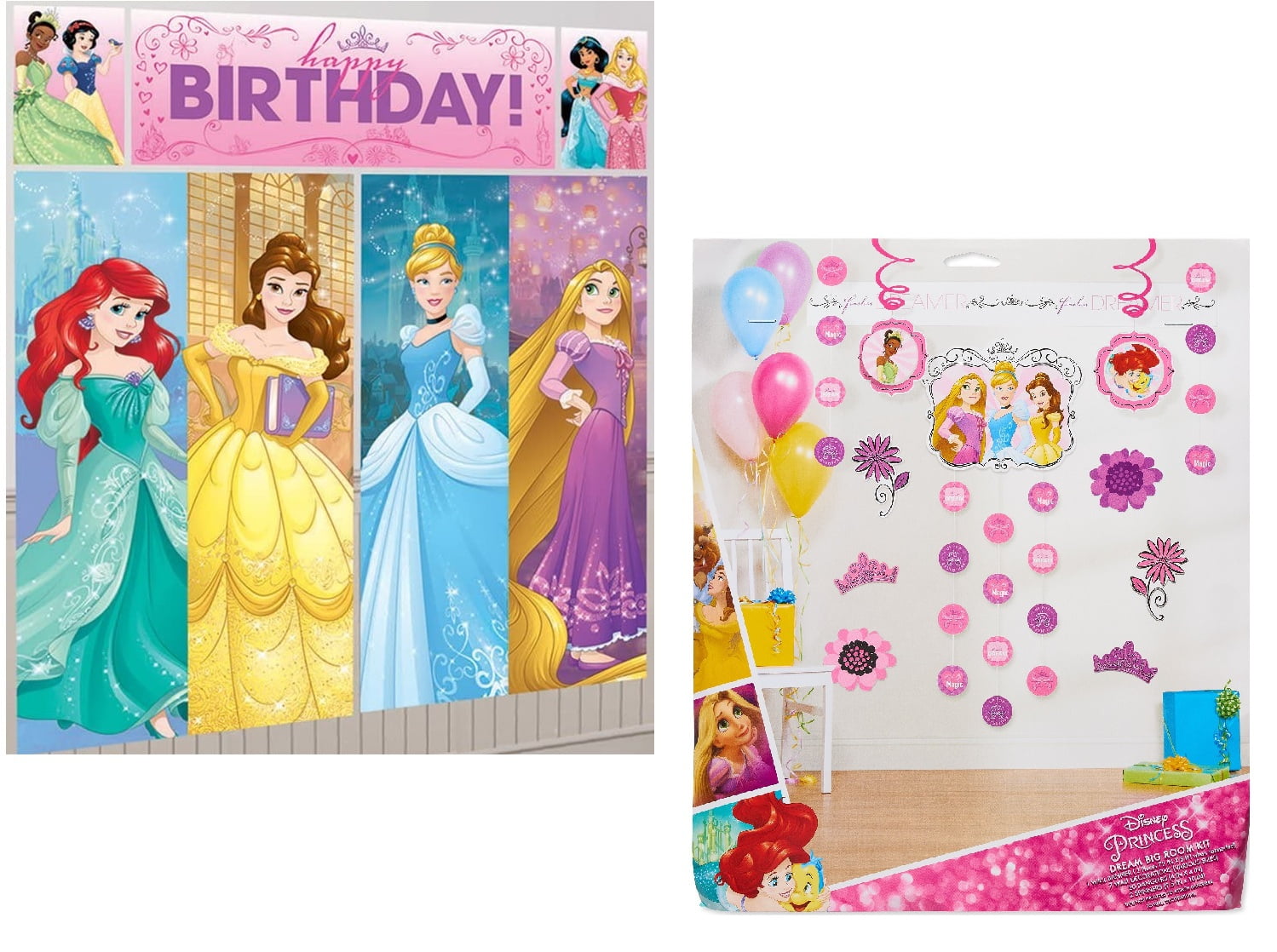 Disney Princess Birthday Party Supplies Bundle Includes 22 Piece Room ...