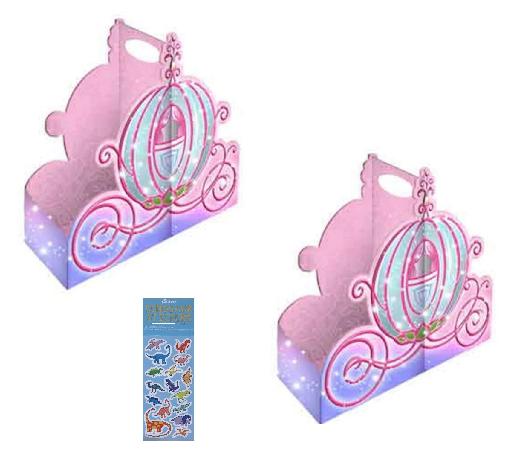 Disney Princess Birthday Party Supplies Bundle includes 2 Snack Caddy 9 ...