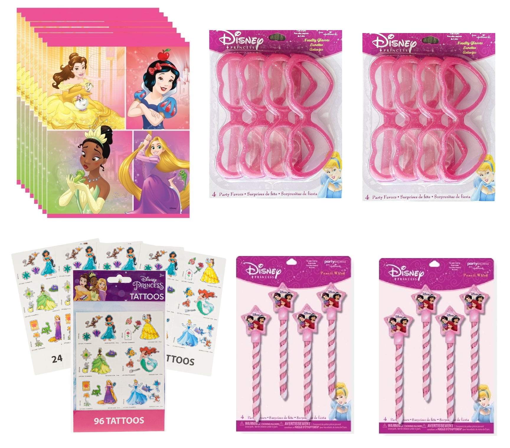 Disney Princess Birthday Party Supplies Bundle includes 8 Plastic Loot ...