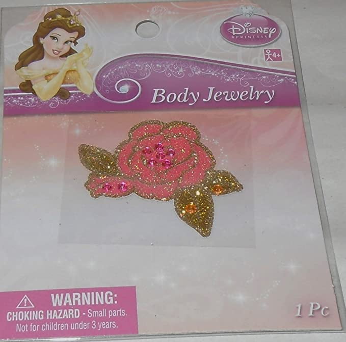 Disney Princess Body Jewelry/Sticker -Belle - Pink Rose - Walmart.com